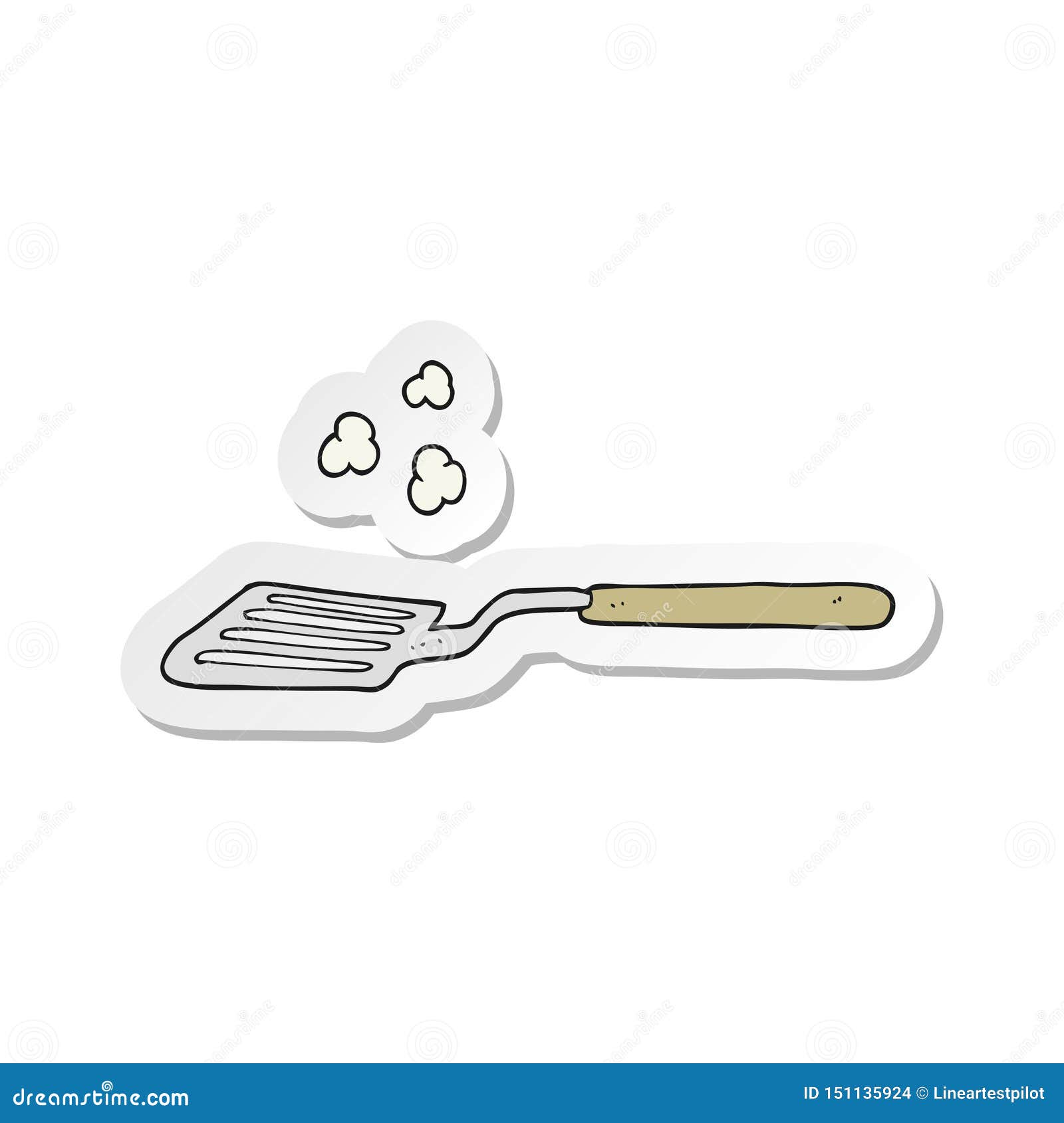 A Creative Sticker of a Cartoon Spatula Stock Vector - Illustration of ...