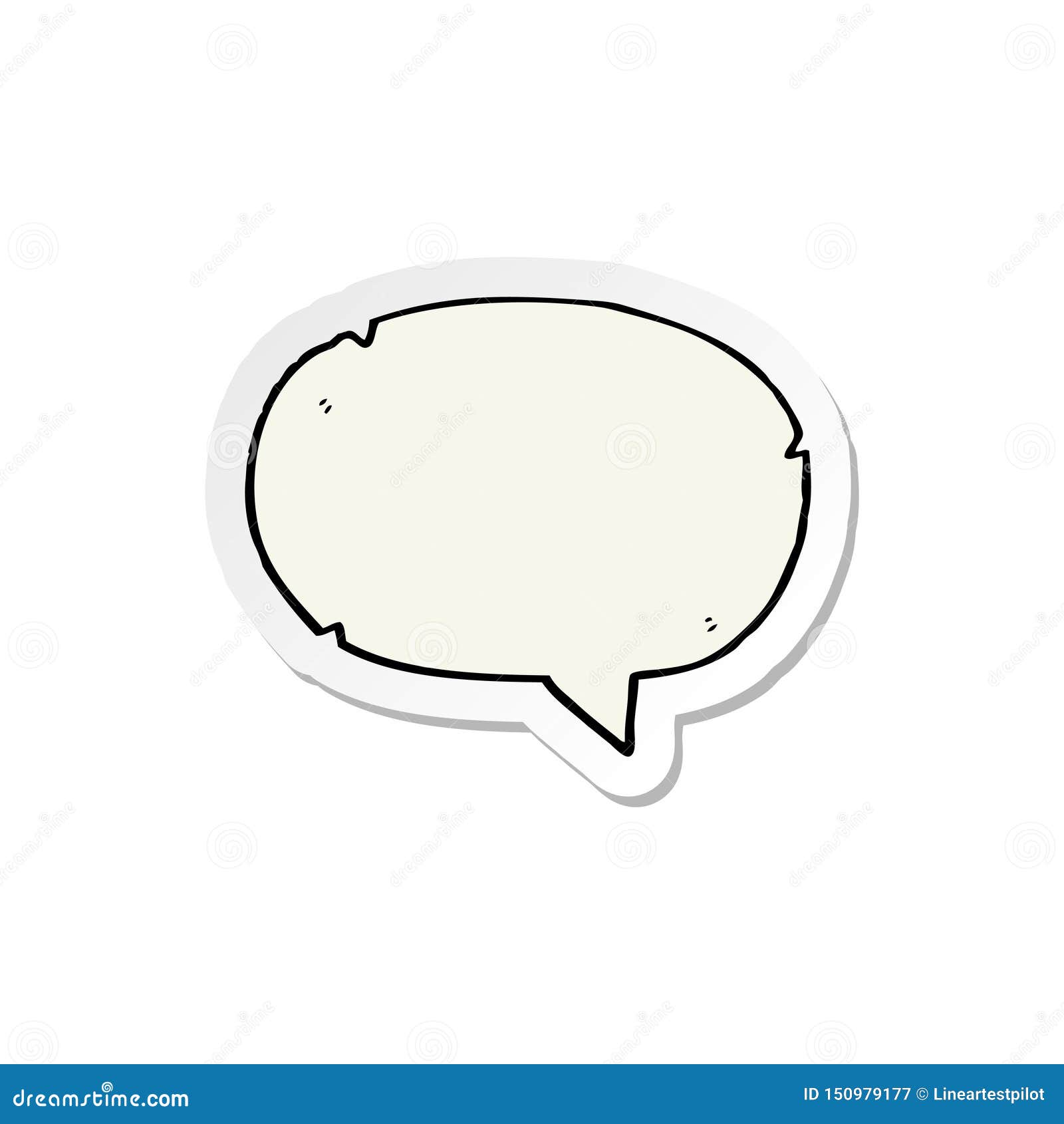 A Creative Sticker of a Cartoon Speech Balloon Stock Vector ...