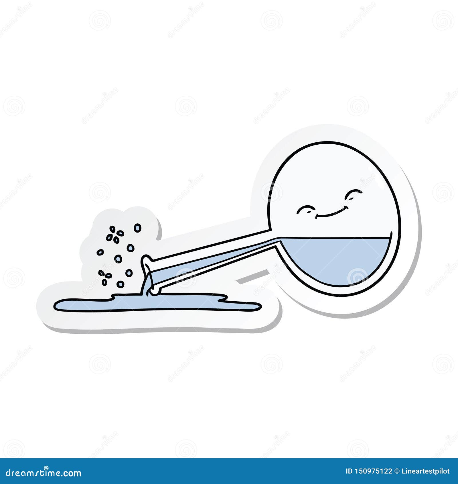 A Creative Sticker of a Cartoon Spilled Chemicals Stock Vector ...