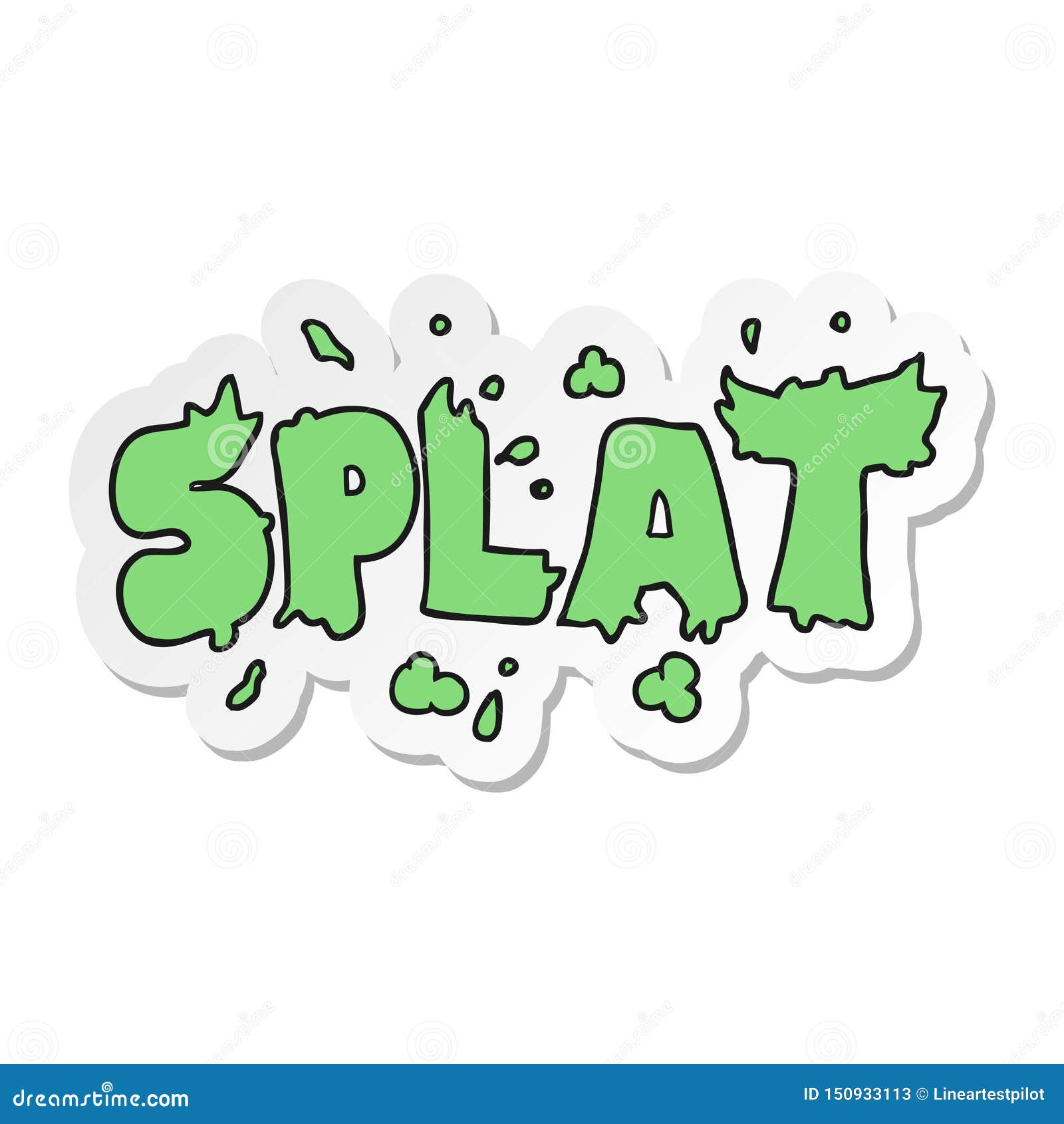 A Creative Sticker of a Cartoon Splat Stock Vector - Illustration of ...