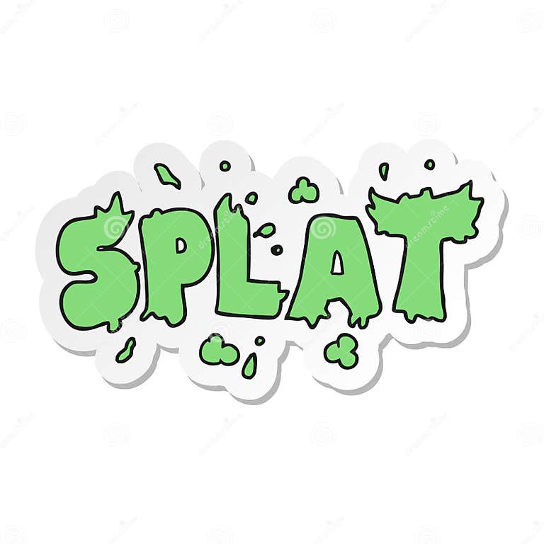 A Creative Sticker of a Cartoon Splat Stock Vector - Illustration of ...