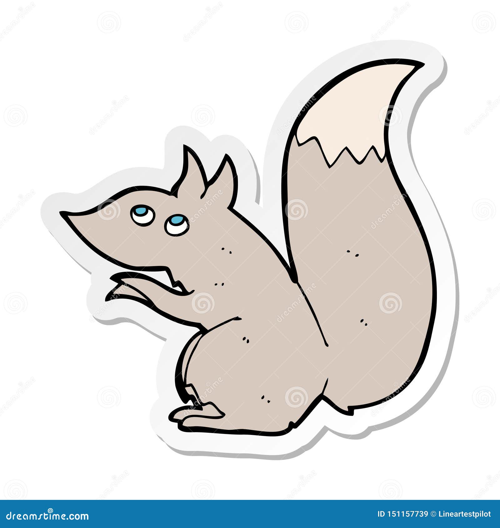 A Creative Sticker of a Cartoon Squirrel Stock Vector - Illustration of ...