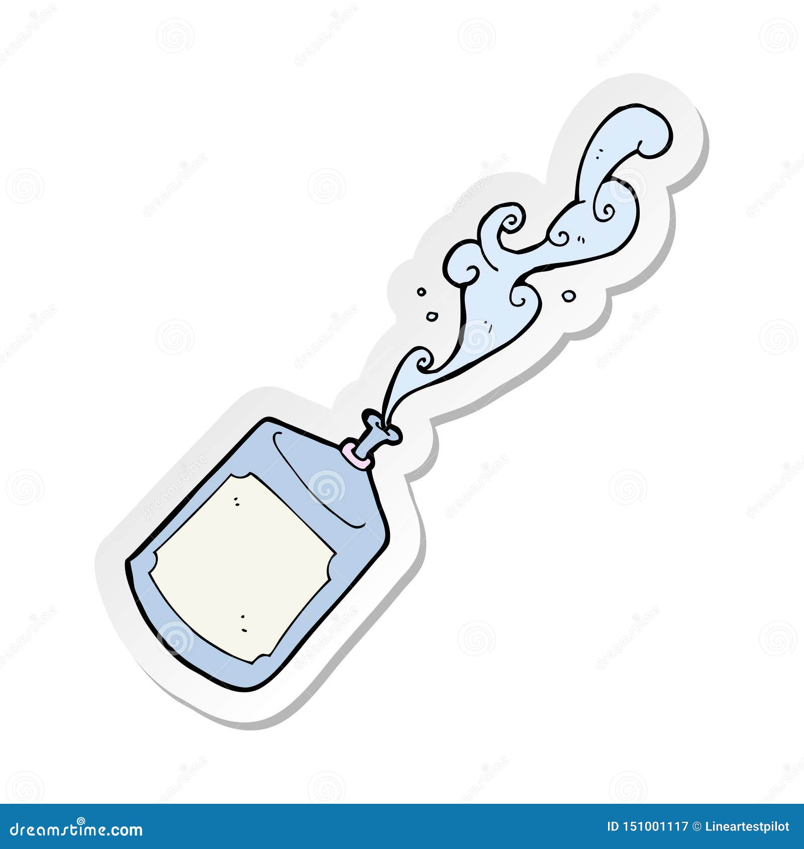 A Creative Sticker of a Cartoon Squirting Water Bottle Stock Vector ...