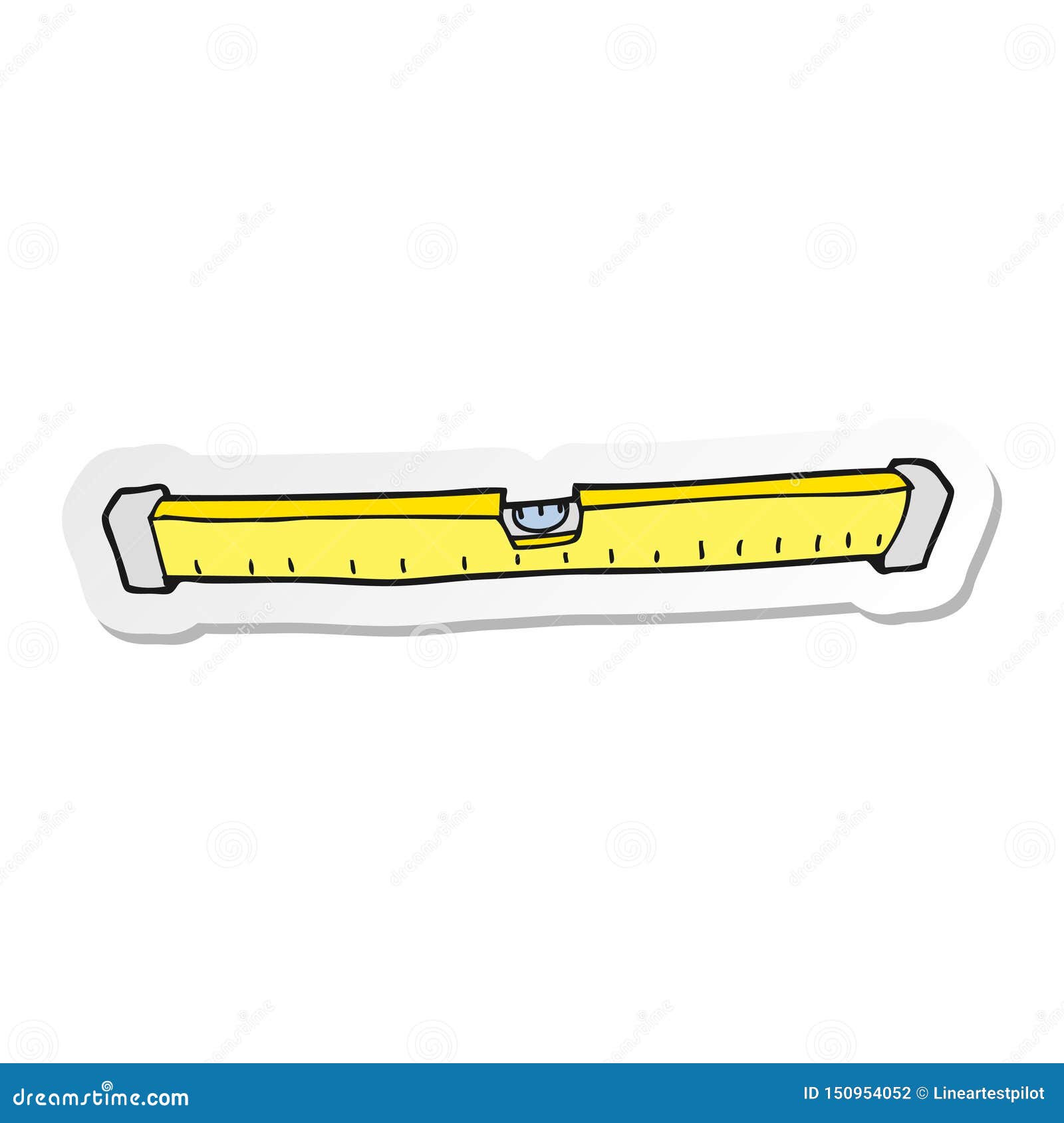 A Creative Sticker of a Cartoon Straight Level Stock Vector ...
