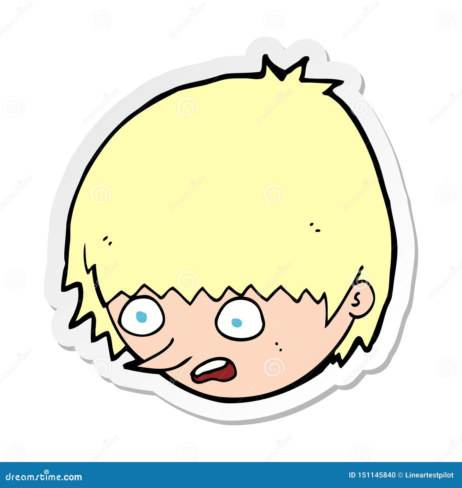 A Creative Sticker of a Cartoon Stressed Face Stock Vector ...