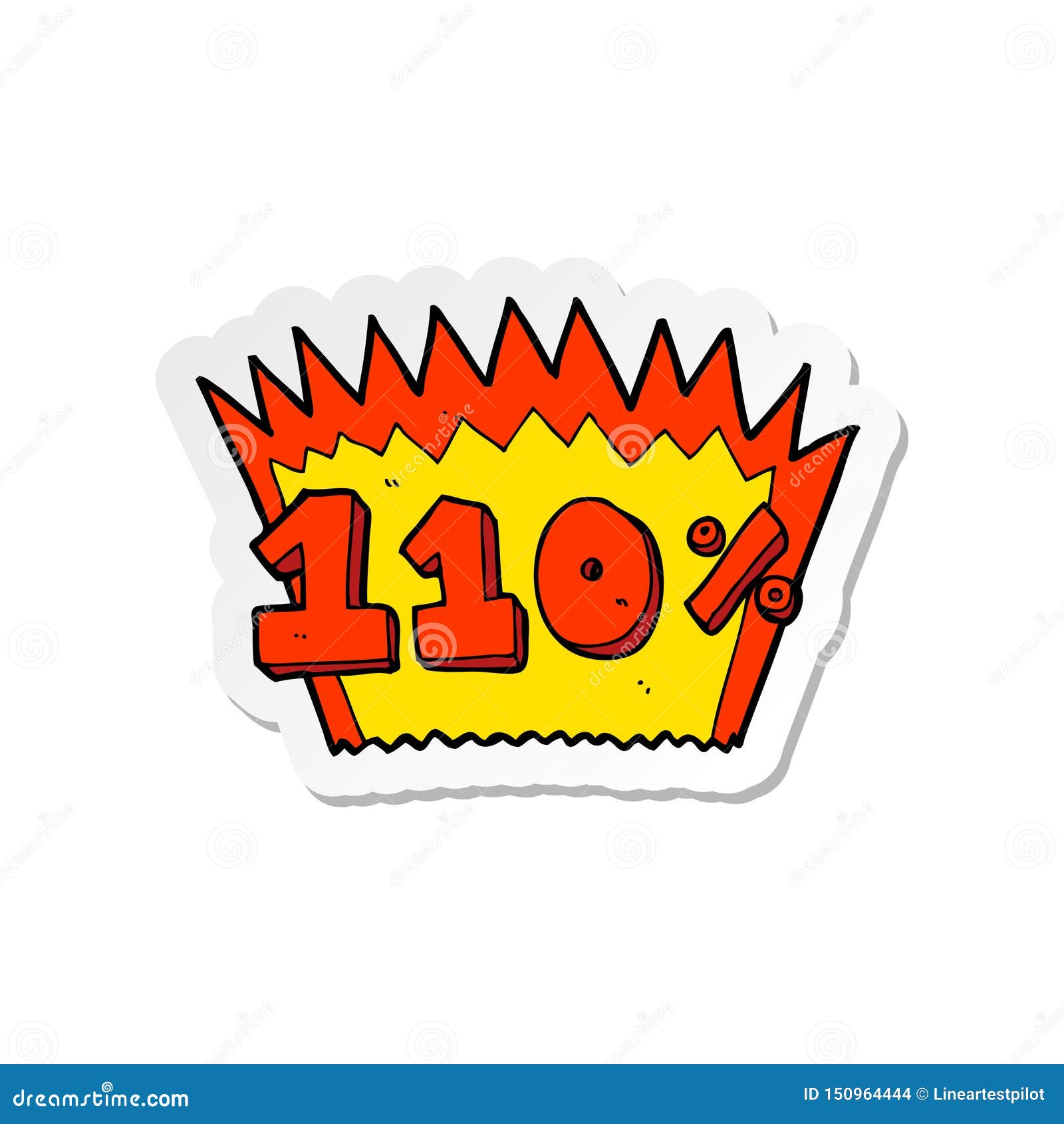 A Creative Sticker of a Cartoon 110 Symbol Stock Vector - Illustration ...