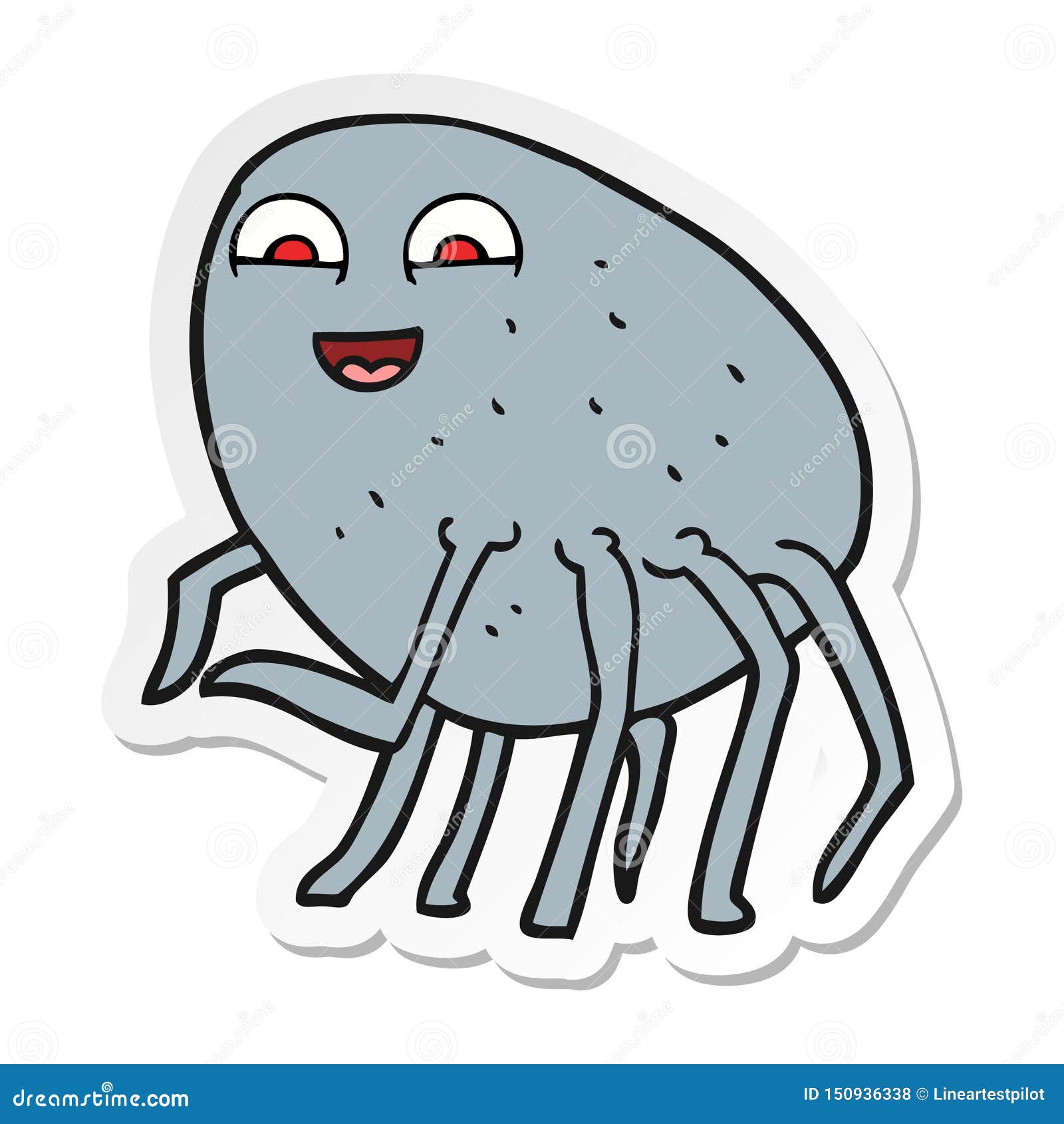 A Creative Sticker of a Cartoon Tick Stock Vector - Illustration of ...