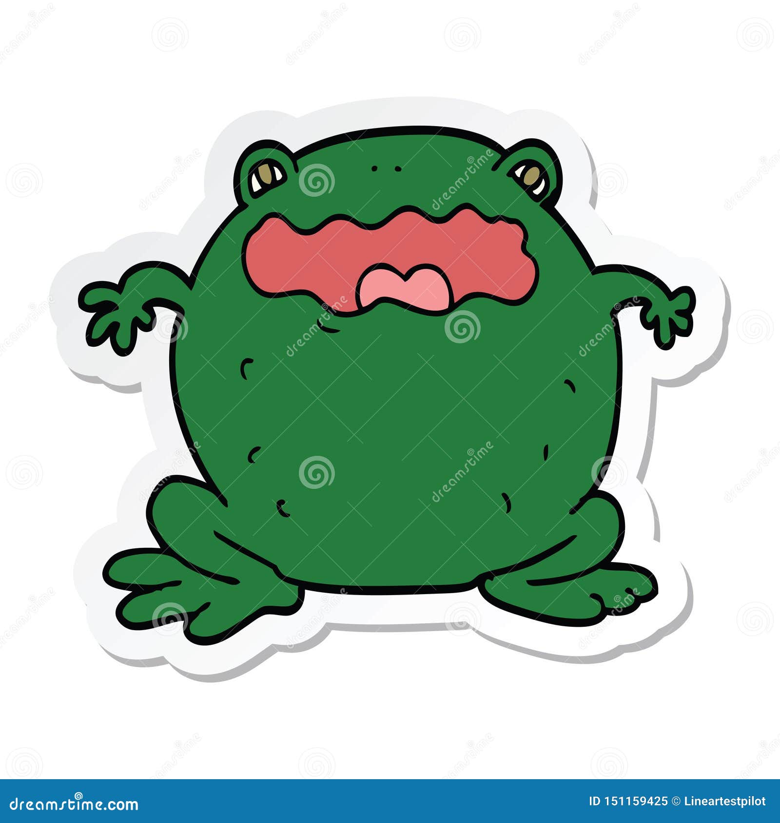 A Creative Sticker of a Cartoon Toad Stock Vector - Illustration of ...