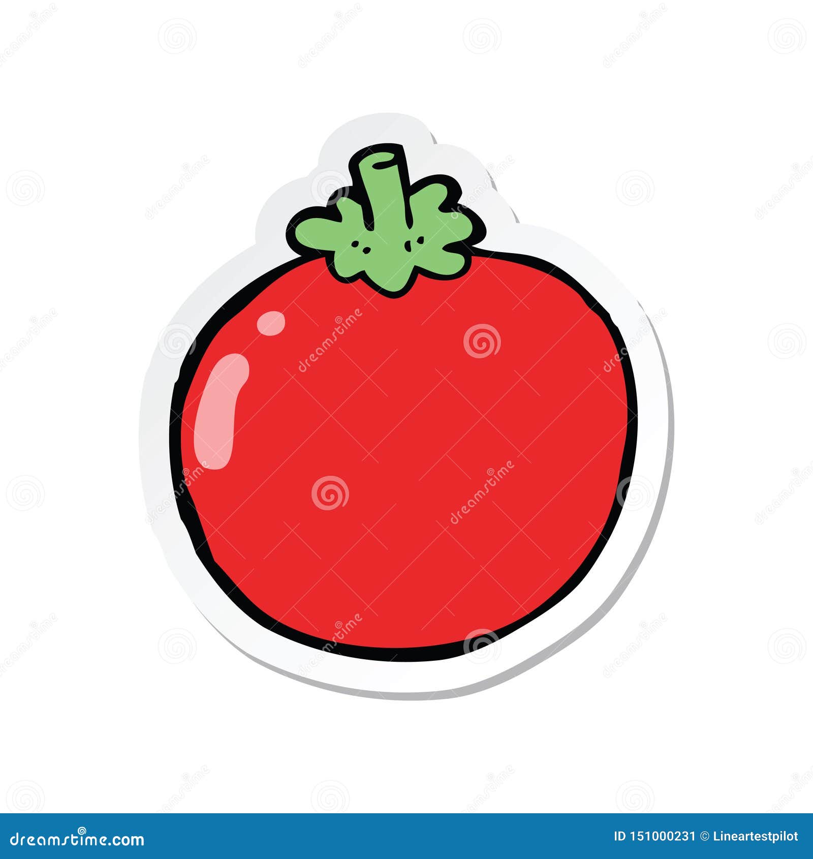 A Creative Sticker of a Cartoon Tomato Stock Vector - Illustration of ...