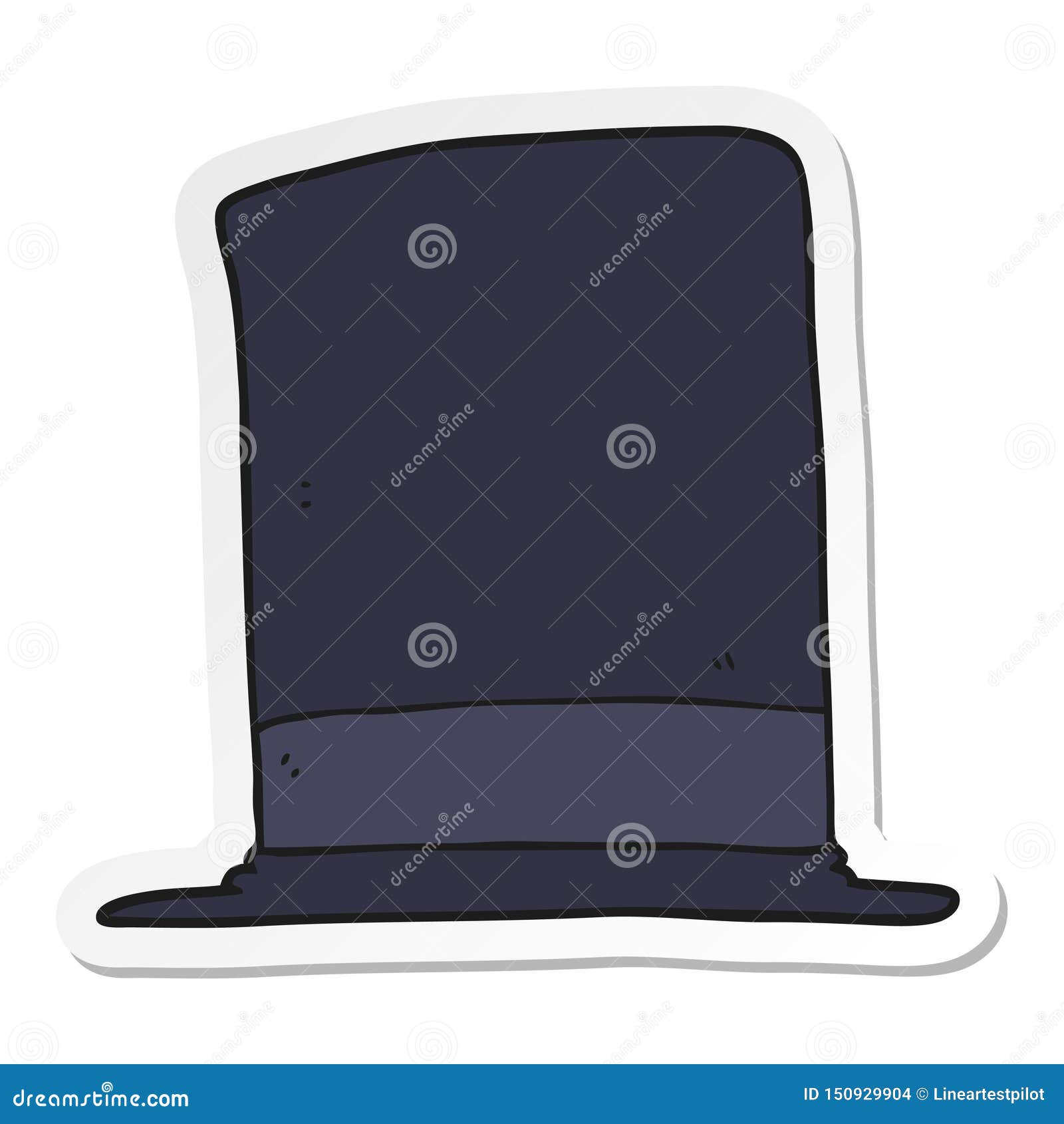 A Creative Sticker of a Cartoon Top Hat Stock Vector - Illustration of ...