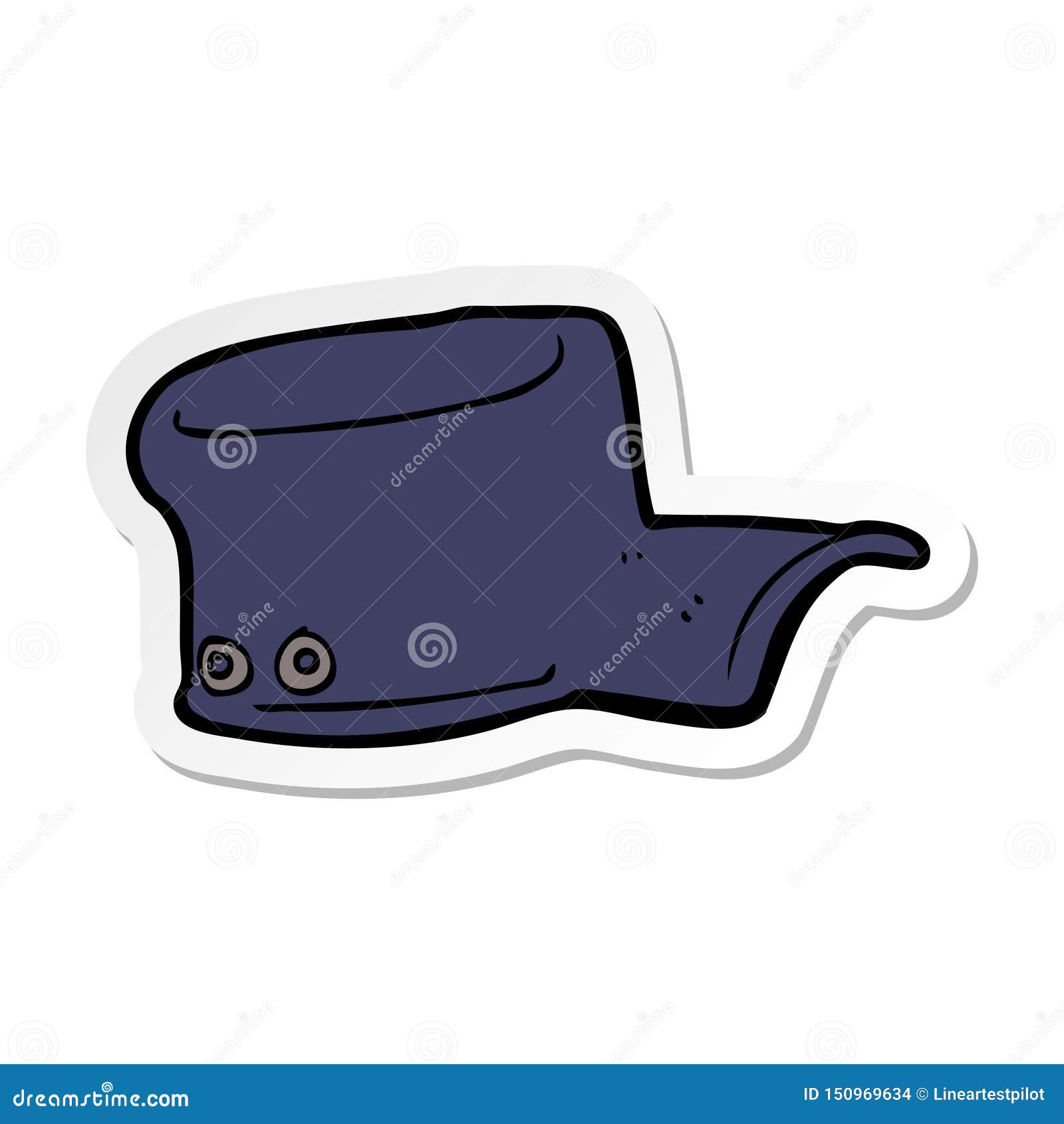 A Creative Sticker of a Cartoon Uniform Hat Stock Vector - Illustration ...