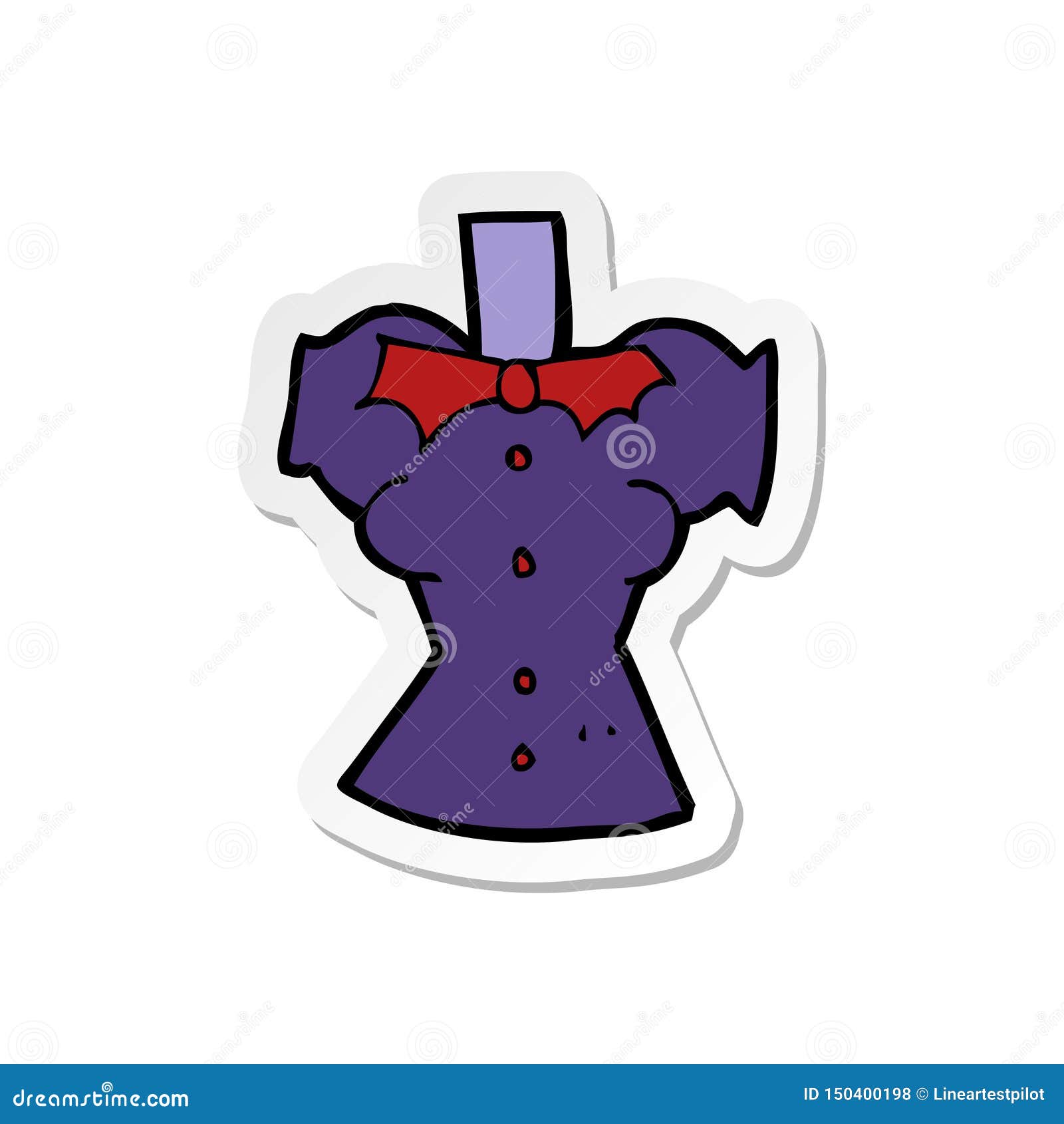Sticker of a Cartoon Vampire Body Stock Vector - Illustration of retro ...