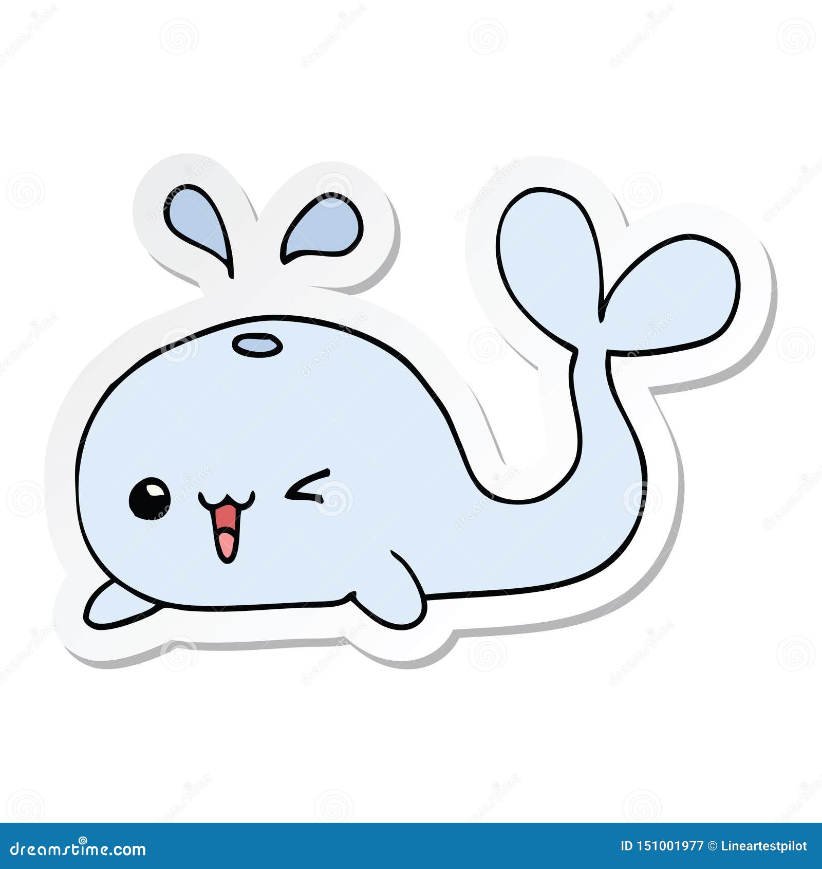 A Creative Sticker of a Cartoon Whale Stock Vector - Illustration of ...