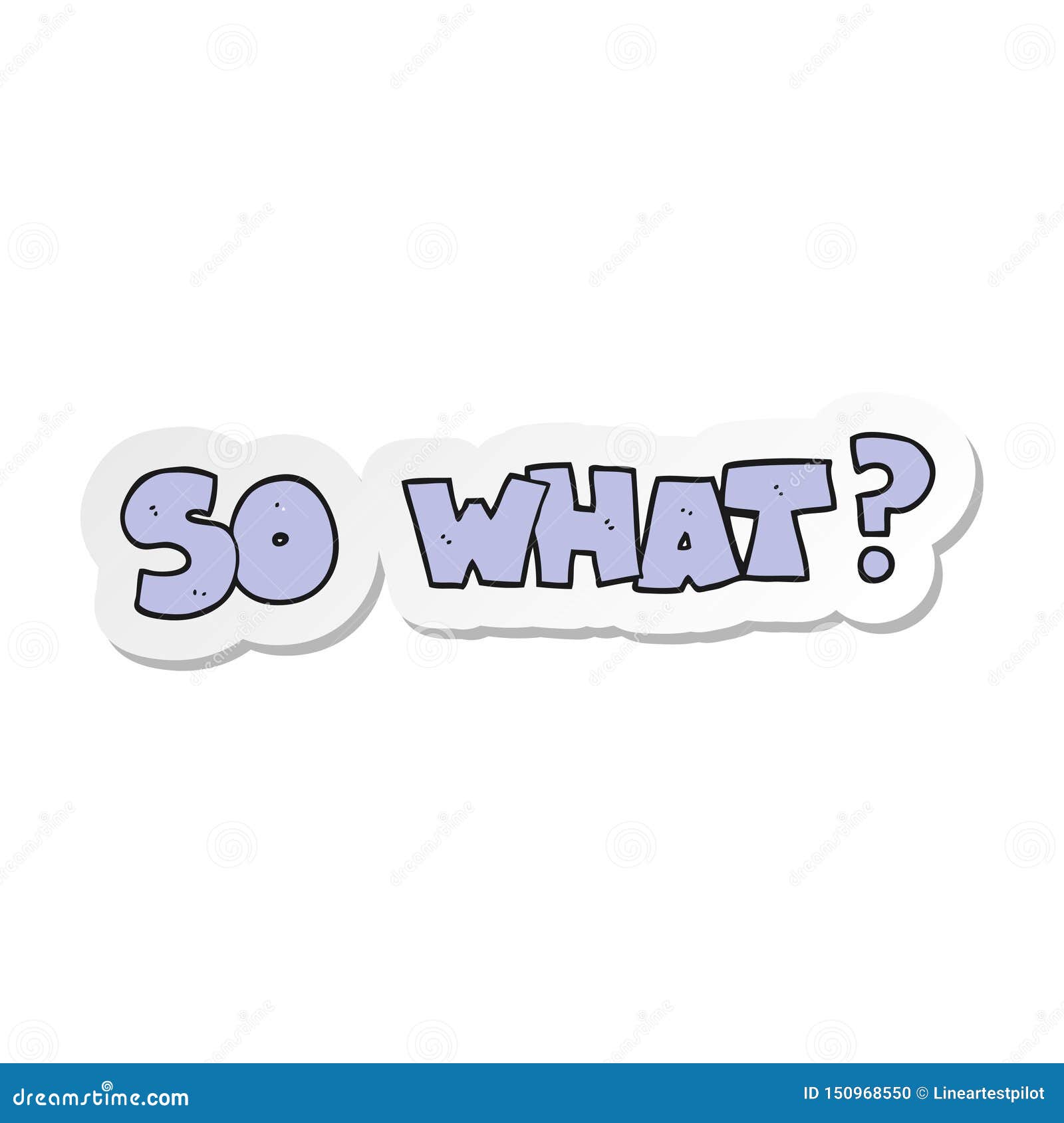 A Creative Sticker of a Cartoon so What Symbol Stock Vector ...