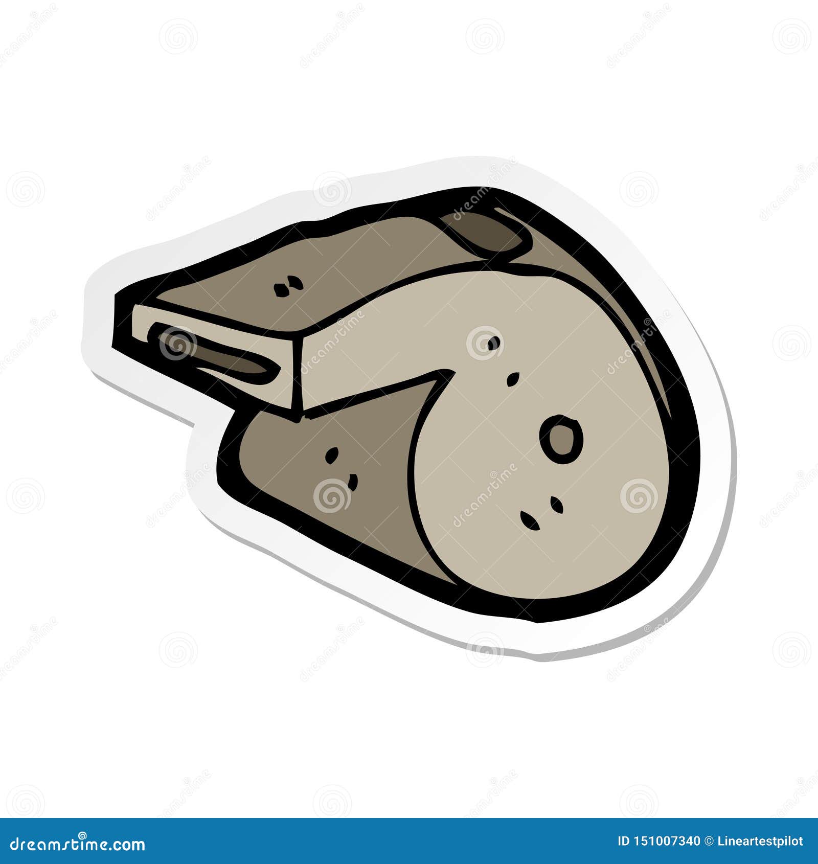 A Creative Sticker of a Cartoon Whistle Stock Vector - Illustration of ...