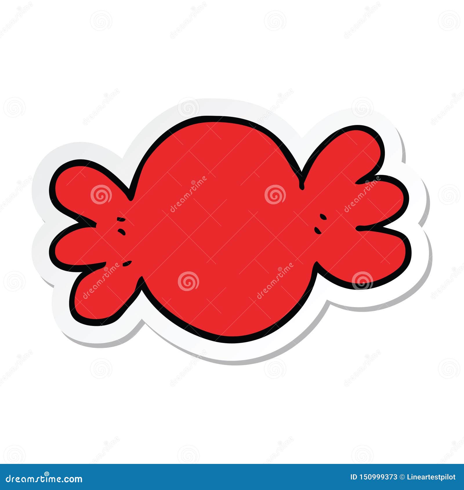 A Creative Sticker of a Cartoon Wrapped Candy Stock Vector ...