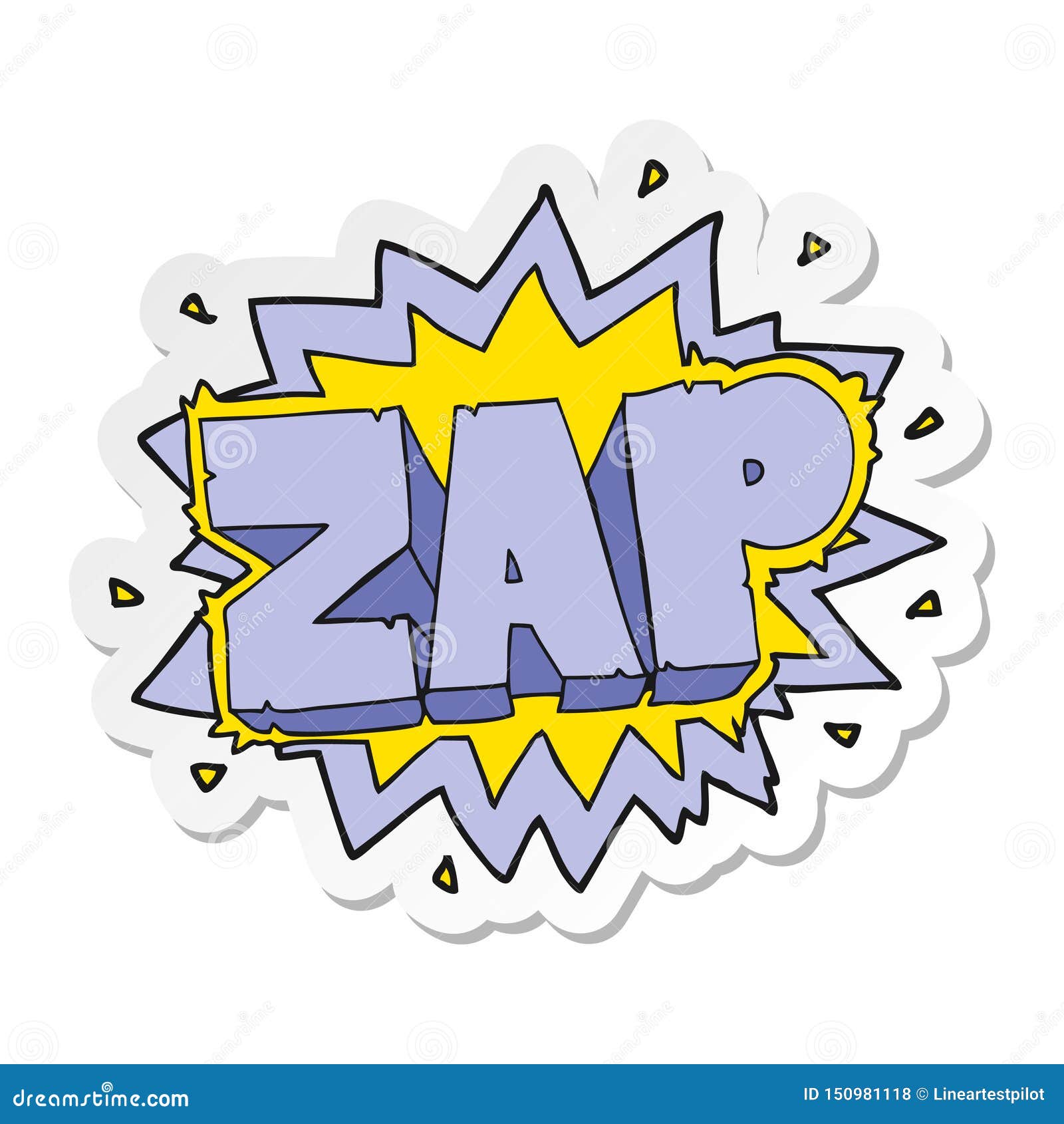 A Creative Sticker of a Cartoon Zap Explosion Sign Stock Vector ...