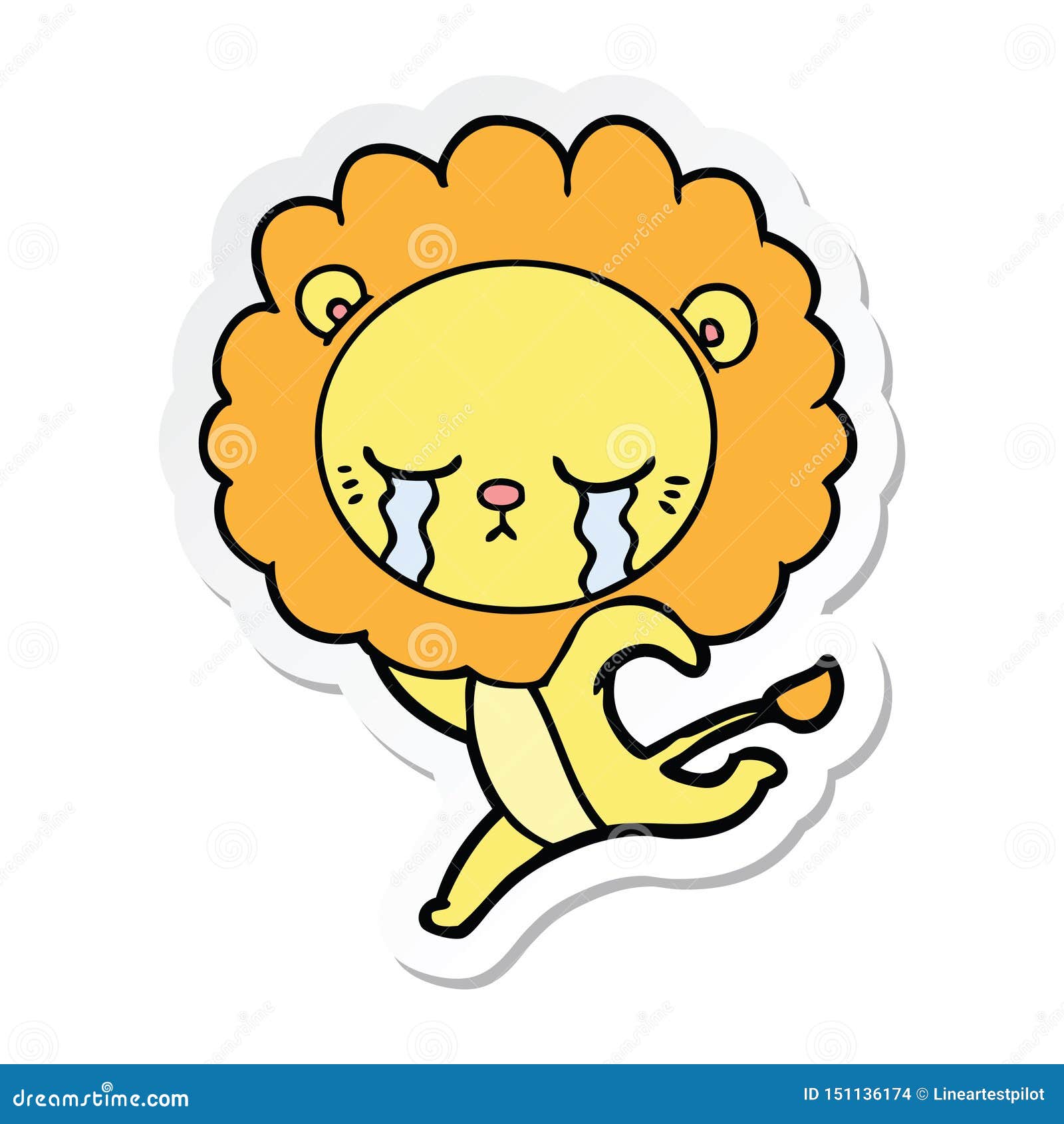 Dog Sticker, Crying Emotion. Samoyed Dog Crying. Upset Emoticon Crying ...