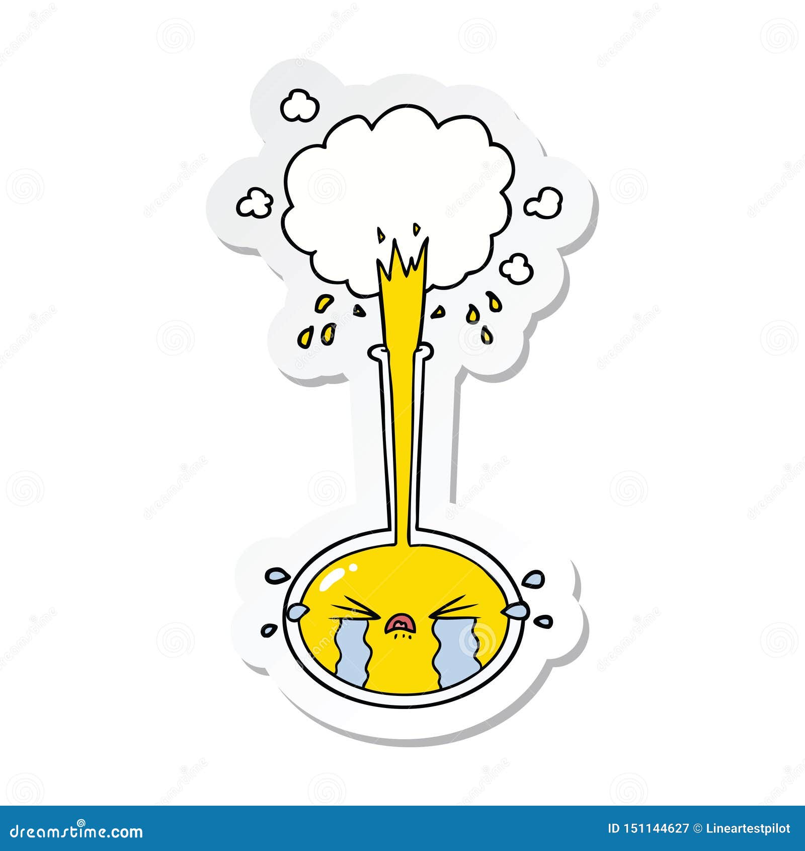 Crying Science Beaker Mascot Cartoon Vector Illustration ...