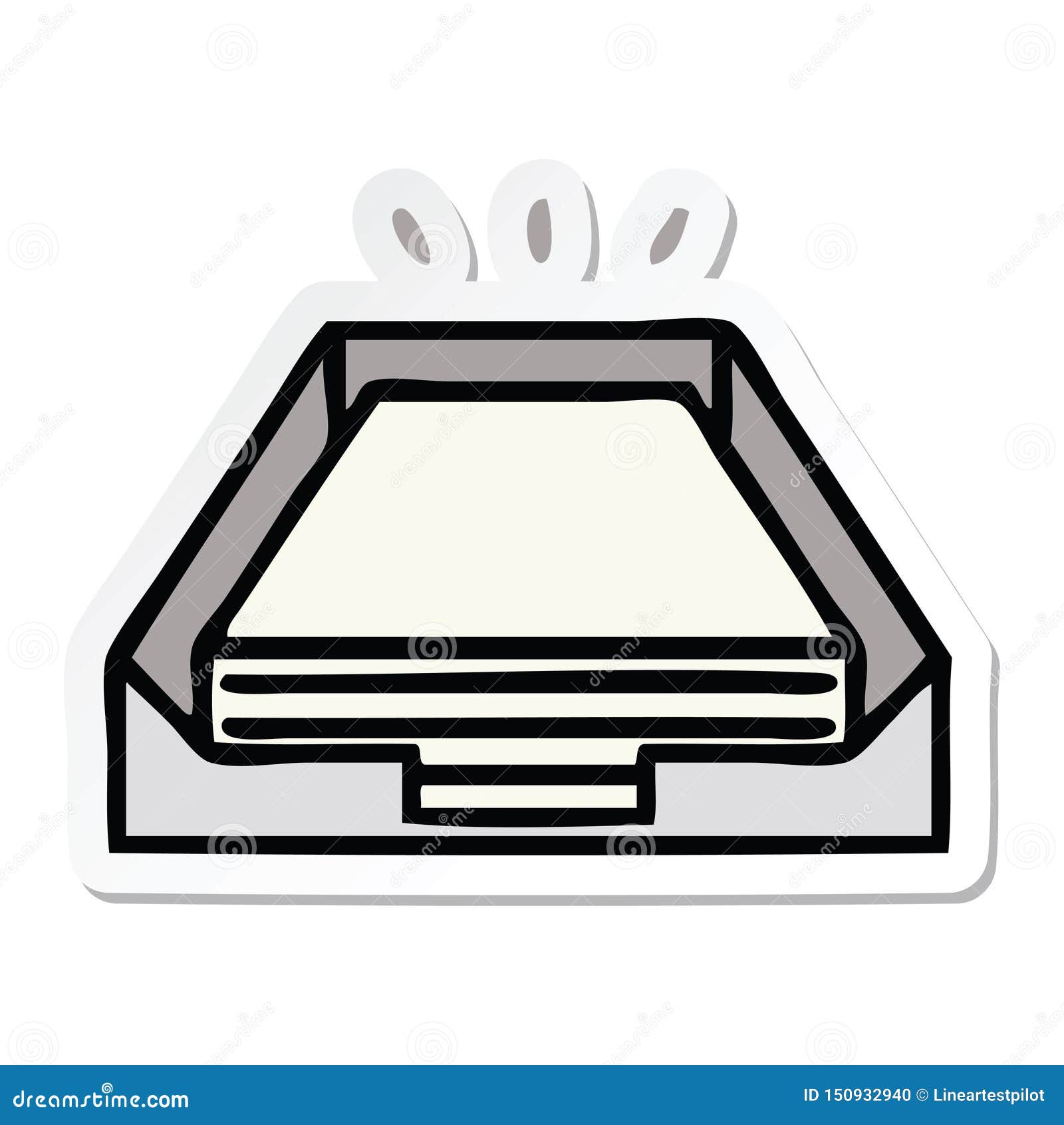 A Creative Sticker of a Cute Cartoon in Box Stock Vector - Illustration ...