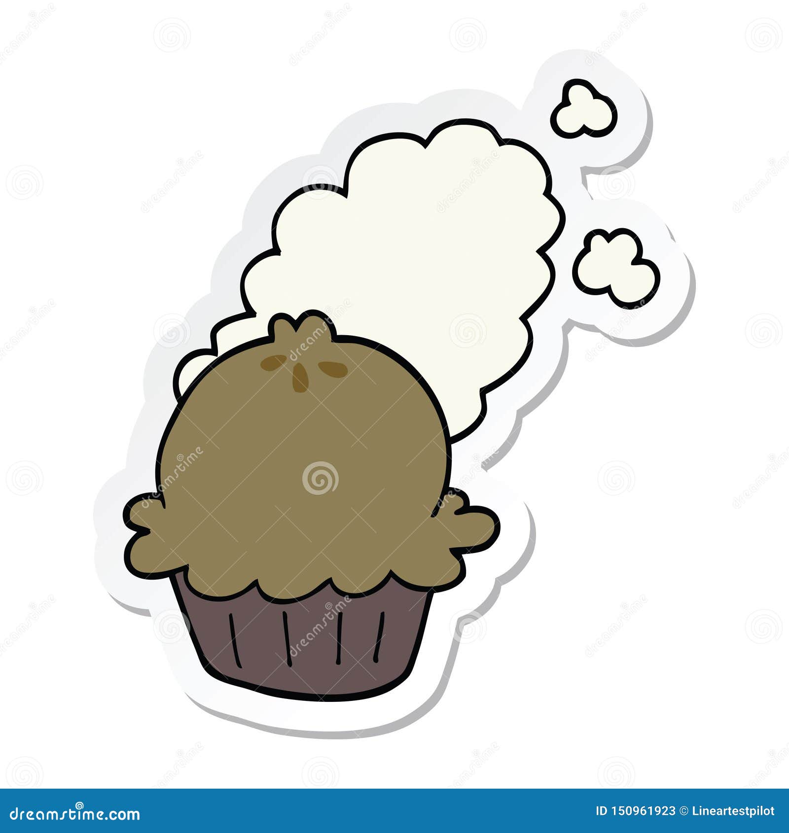 A Creative Sticker of a Cute Cartoon Pie Stock Vector - Illustration of ...