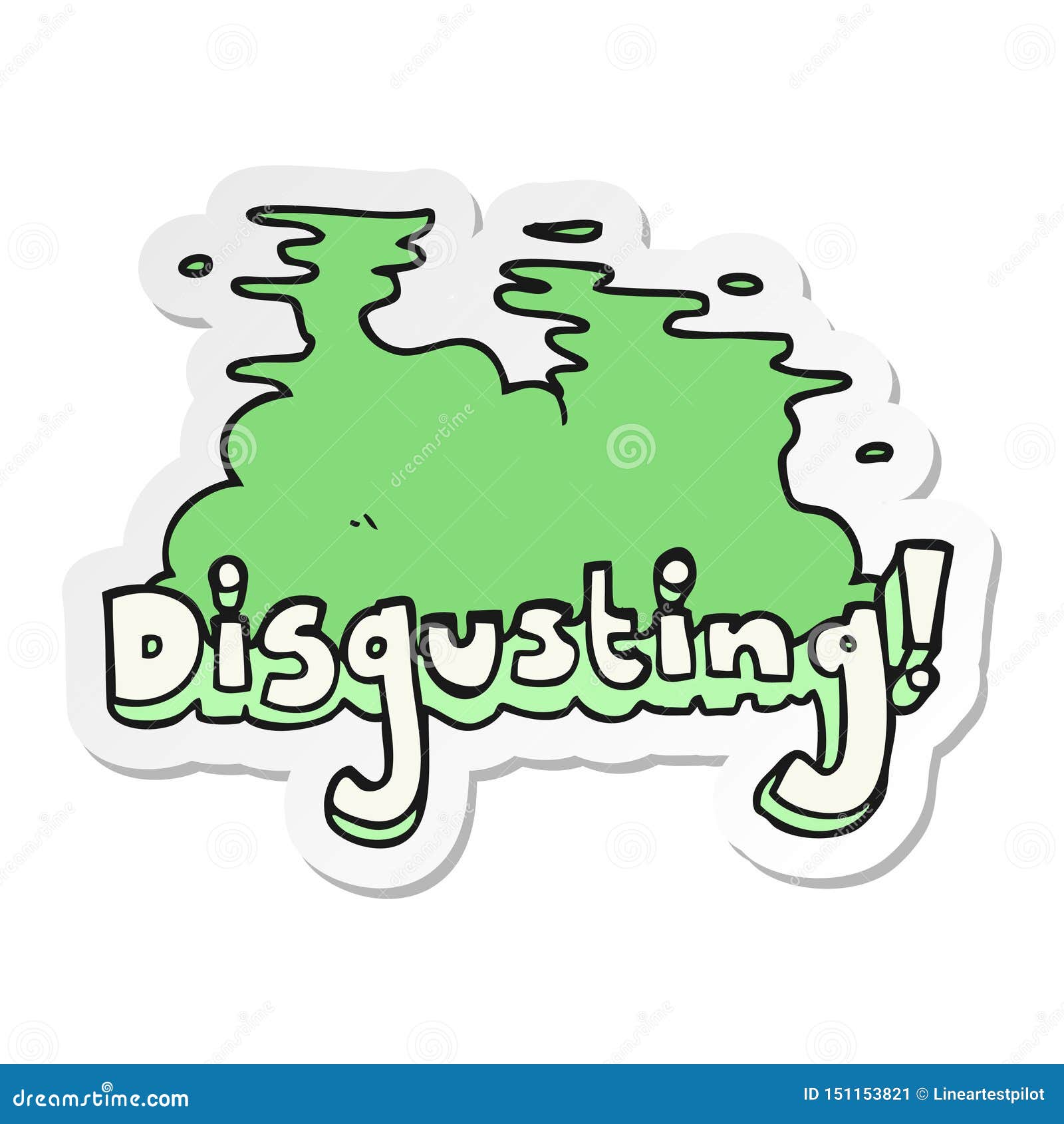 A Creative Sticker of a Disgusting Cartoon Stock Vector - Illustration ...