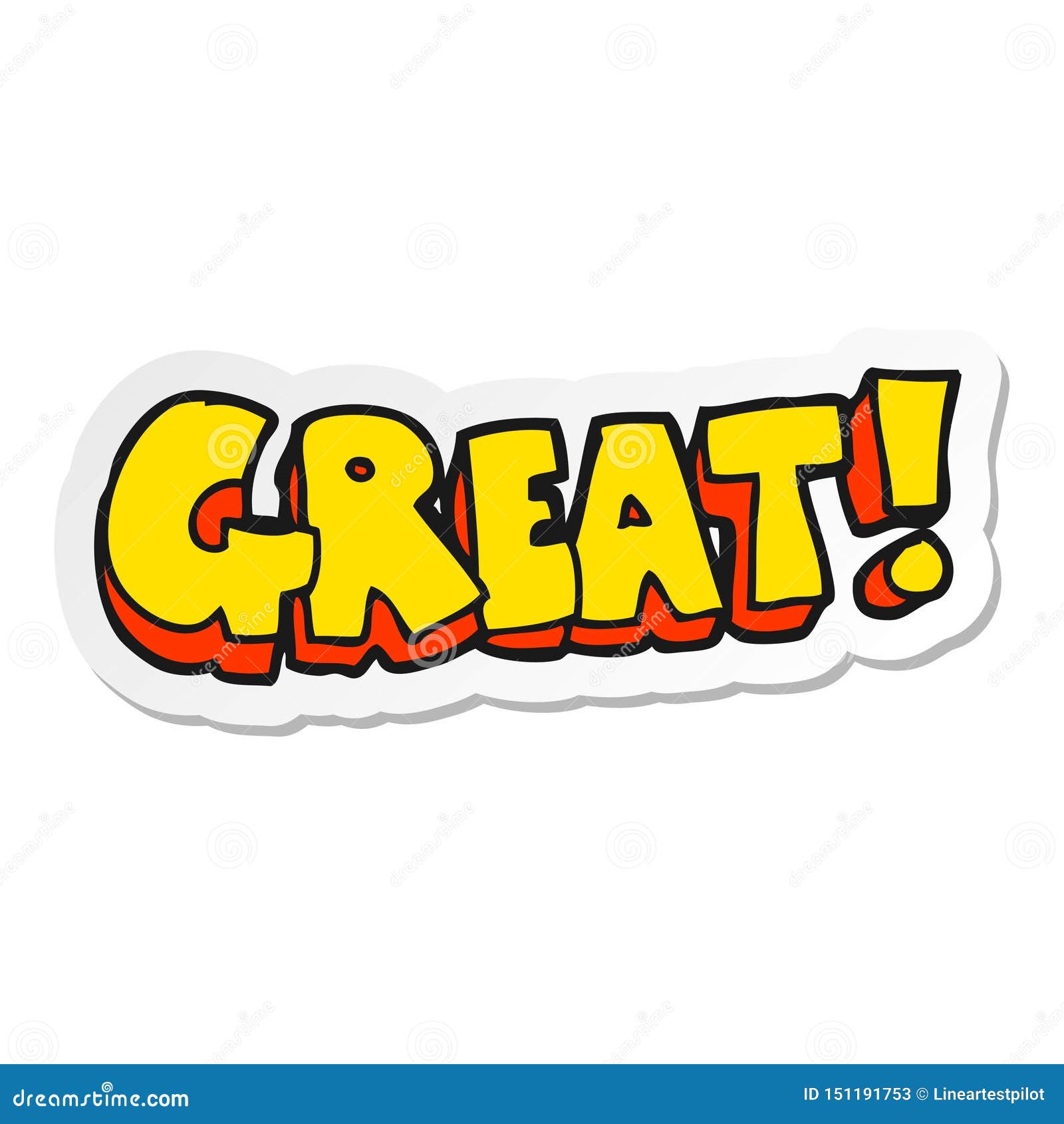 A Creative Sticker of a GREAT Cartoon Symbol Stock Vector ...