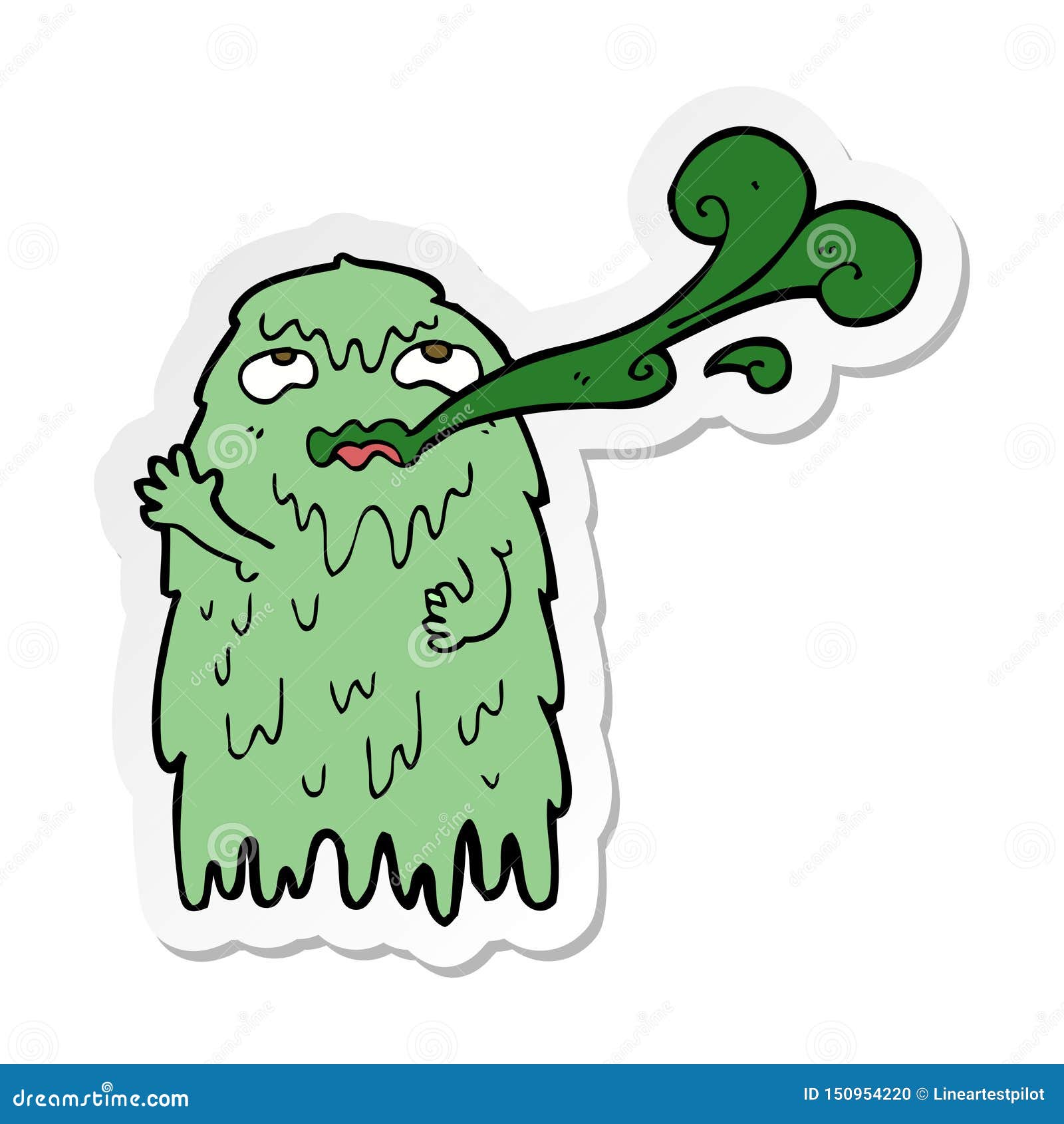 A Creative Sticker of a Gross Cartoon Ghost Stock Vector - Illustration ...