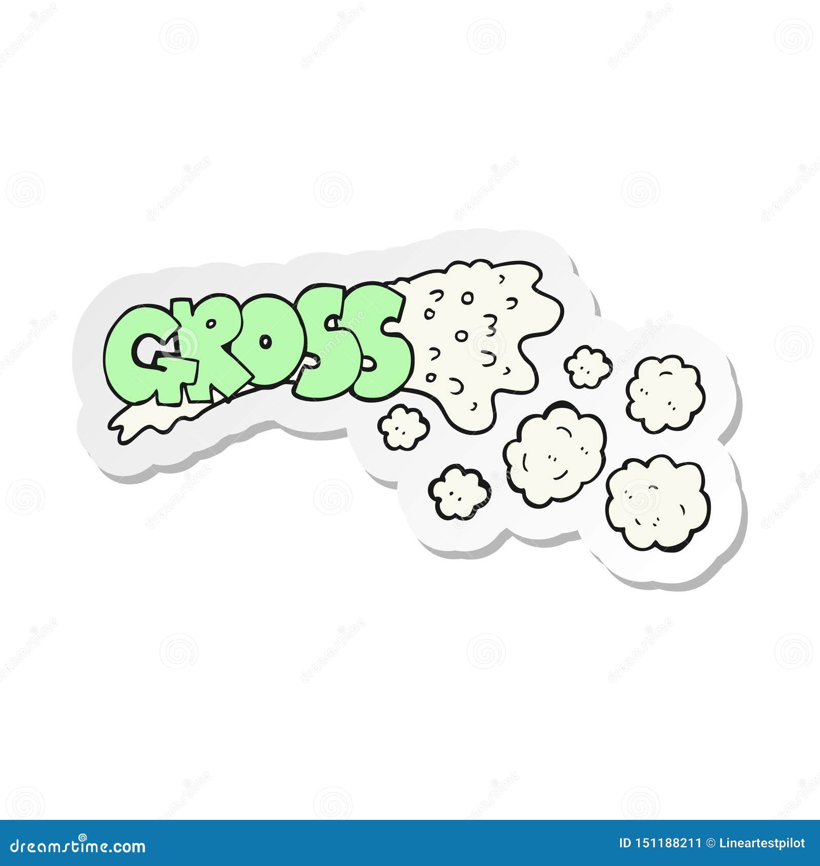 A Creative Sticker of a Gross Cartoon Stock Vector - Illustration of ...