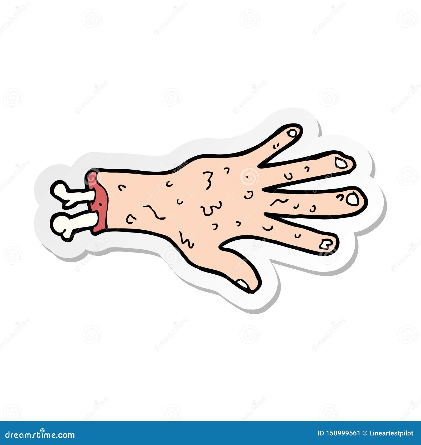 Gross Severed Hand Cartoon Vector Illustration | CartoonDealer.com ...