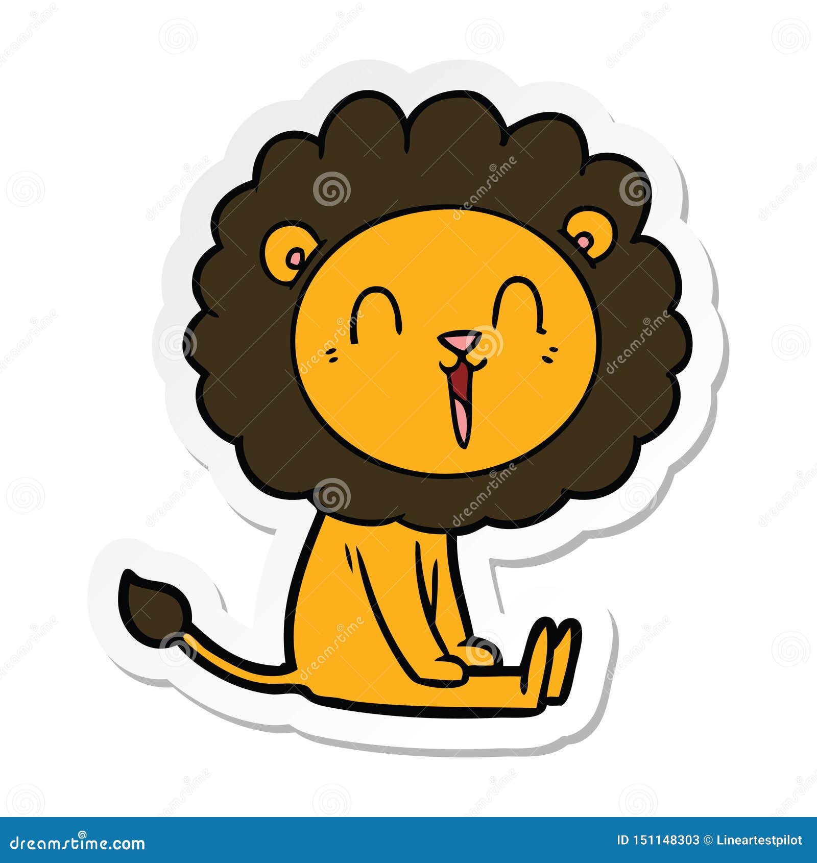 Sticker Of A Laughing Polar Bear Cartoon | CartoonDealer.com #149246331