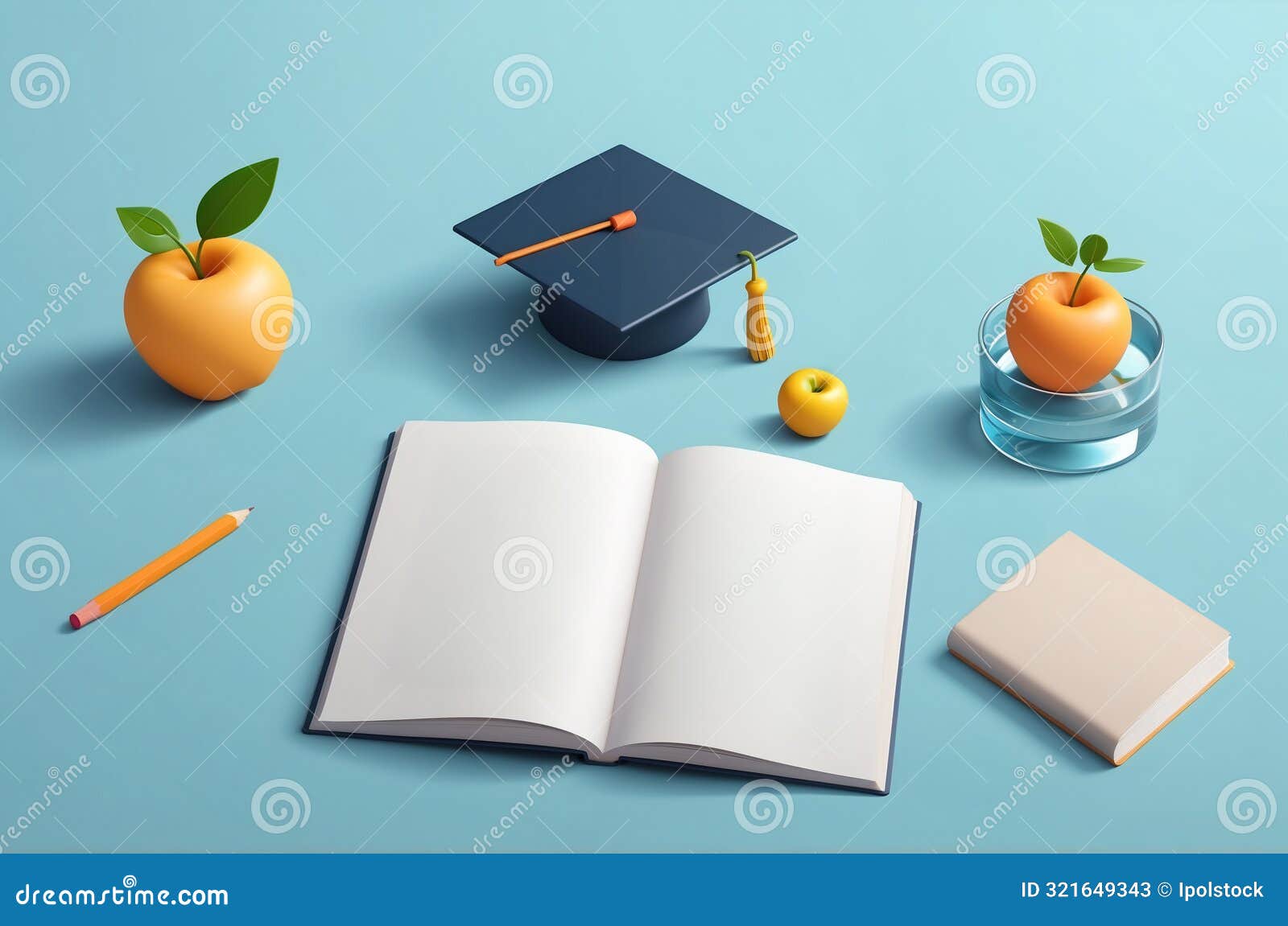 A Creative Still Life Composition Featuring School Supplies and Objects ...