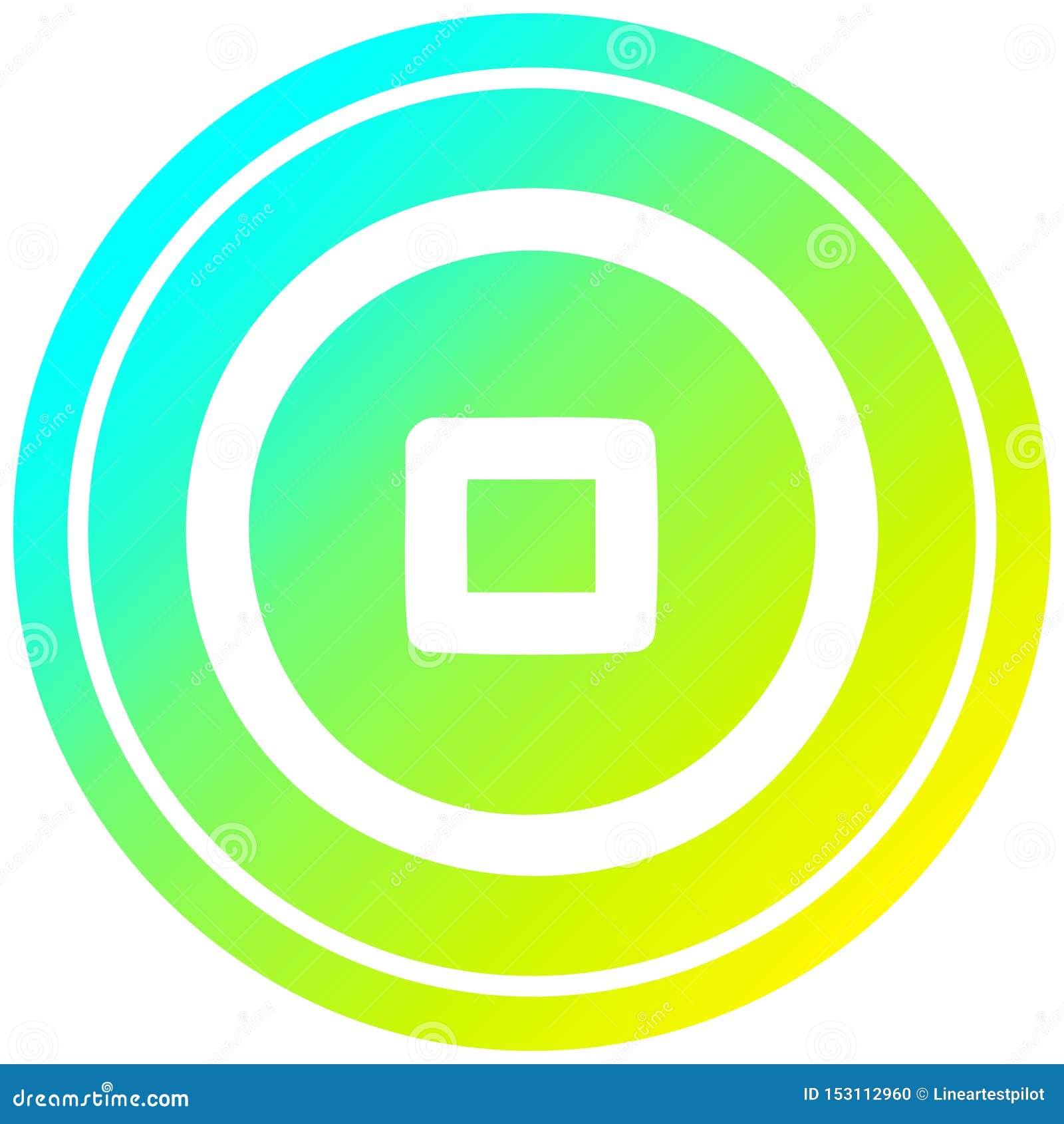 A Creative Stop Button Circular in Cold Gradient Spectrum Stock Vector ...