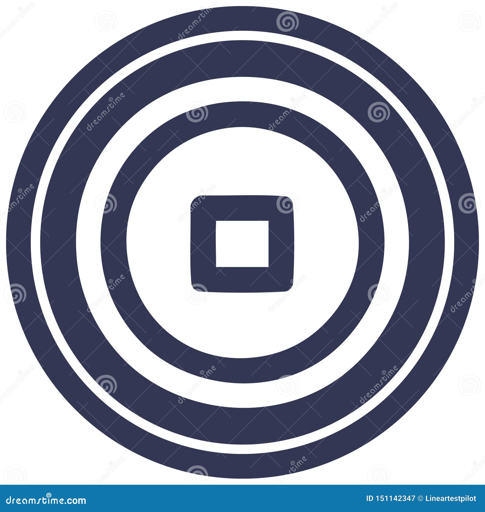 A Creative Stop Button Circular Icon Stock Vector - Illustration of ...