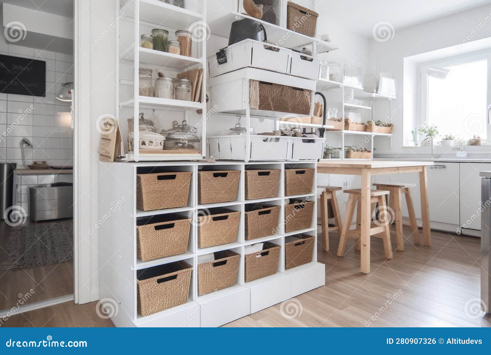 Creative Storage Solutions for Small, Cramped Spaces Stock Illustration ...