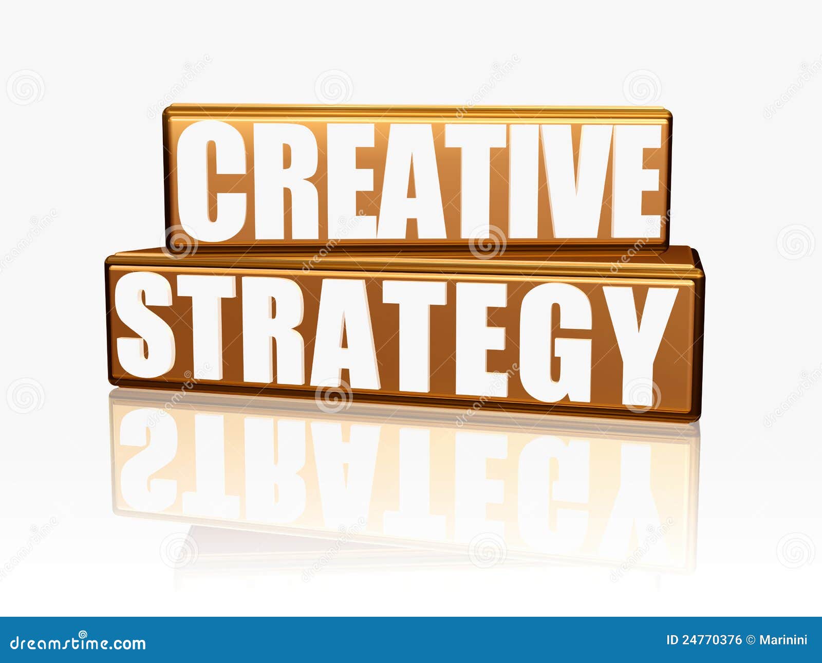 Creative Strategy - Golden Blocks Stock Illustration - Illustration of ...