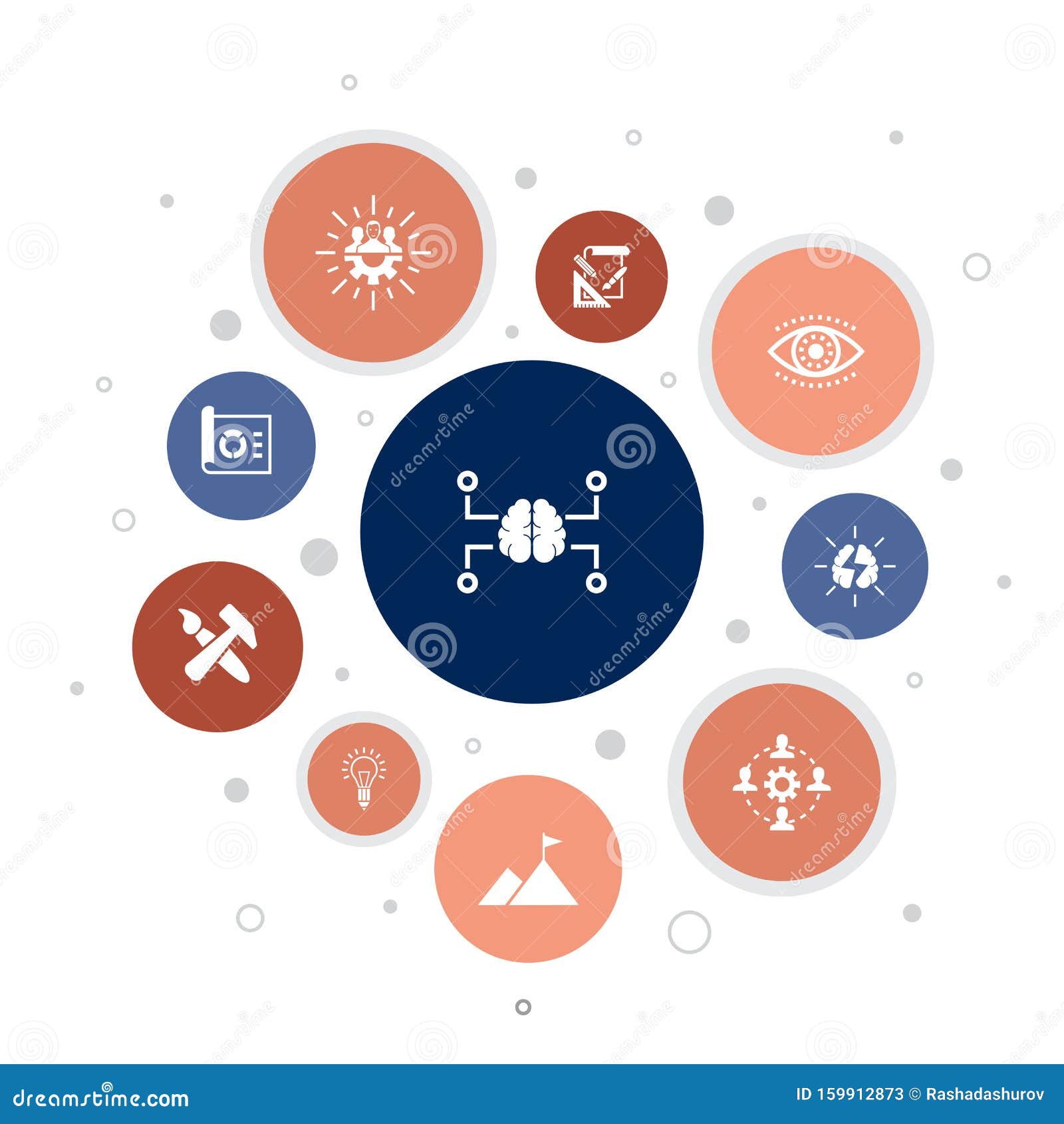 Creative Strategy Infographic 10 Steps Stock Vector - Illustration of ...