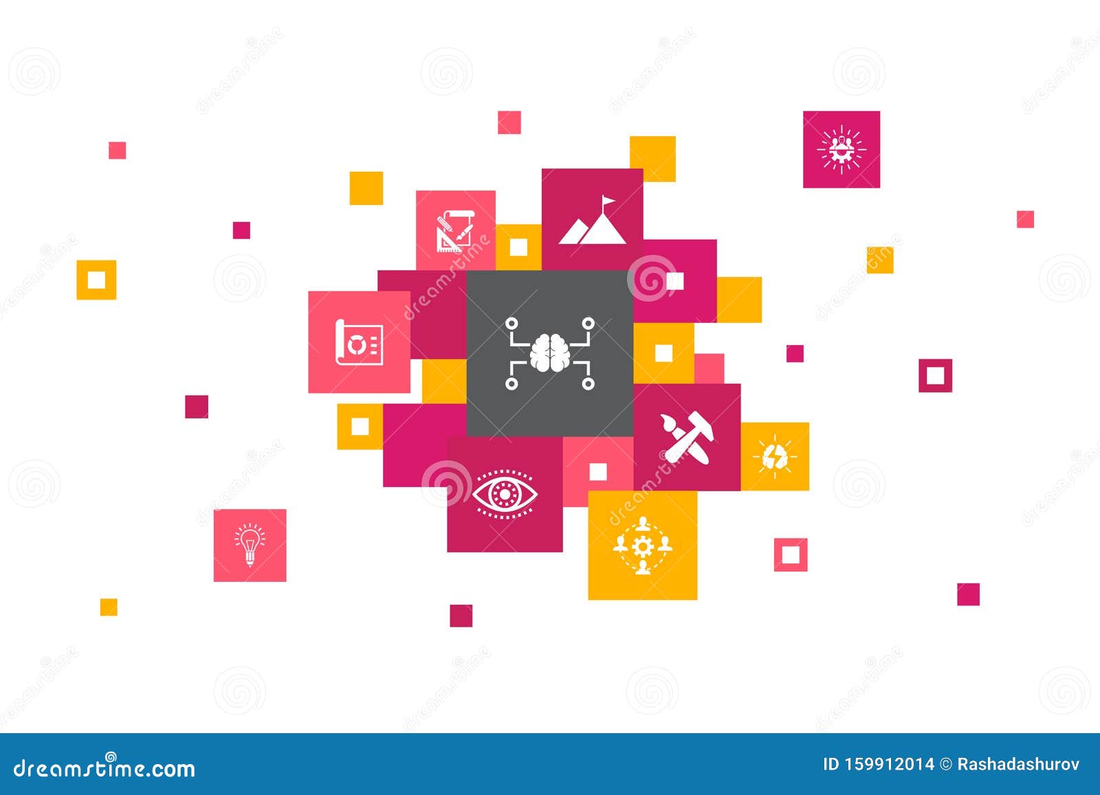 Creative Strategy Infographic 10 Steps Stock Vector - Illustration of ...