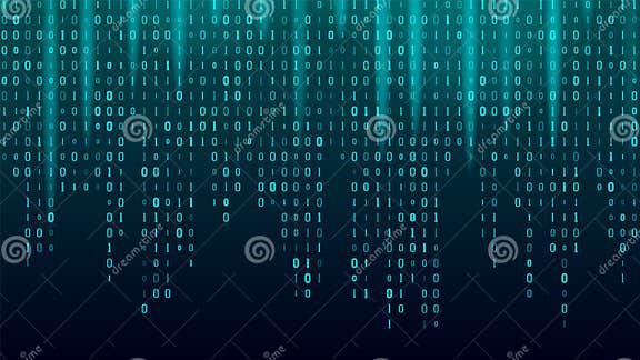 Creative Stream of Binary Code Algorithm Vector Stock Vector - Illustration of information ...