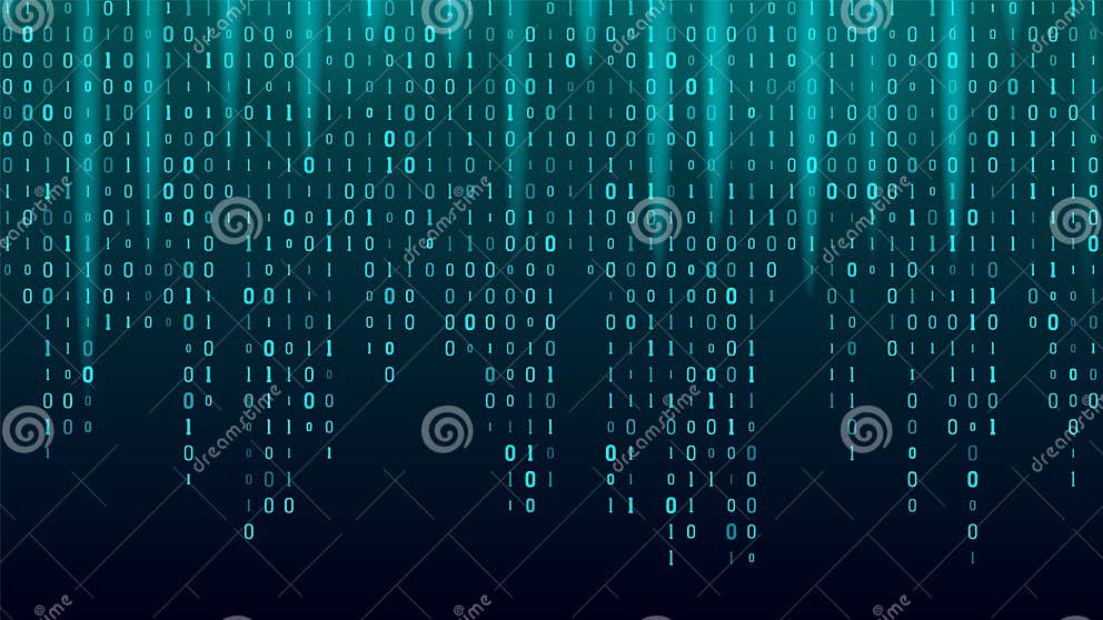 Creative Stream of Binary Code Algorithm Vector Stock Vector - Illustration of information ...