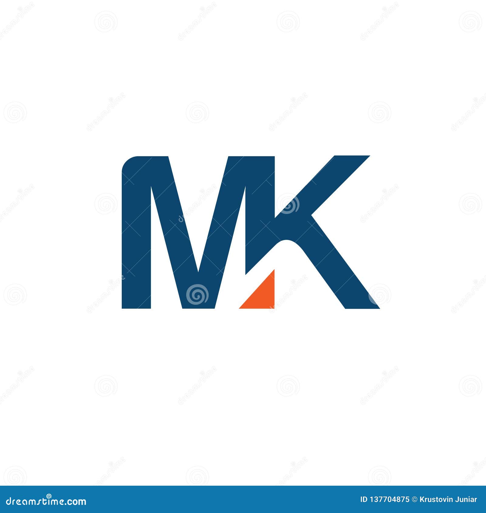Initial Letter Mk Ogo Vector Stock Vector - Illustration of emblem ...