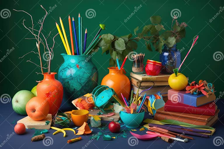 Creative Student, Drawing School Supplies into Imaginative and Fun ...