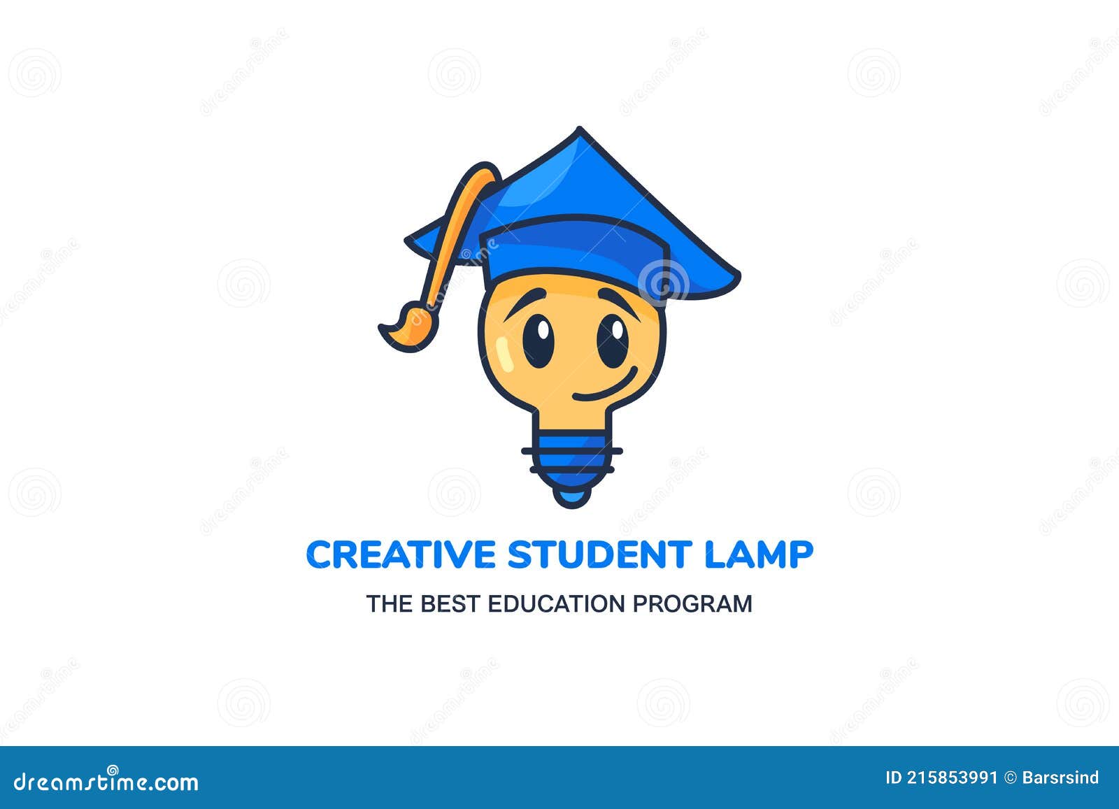 Creative Student Lamp Educate Program Logo Vector Stock Vector ...