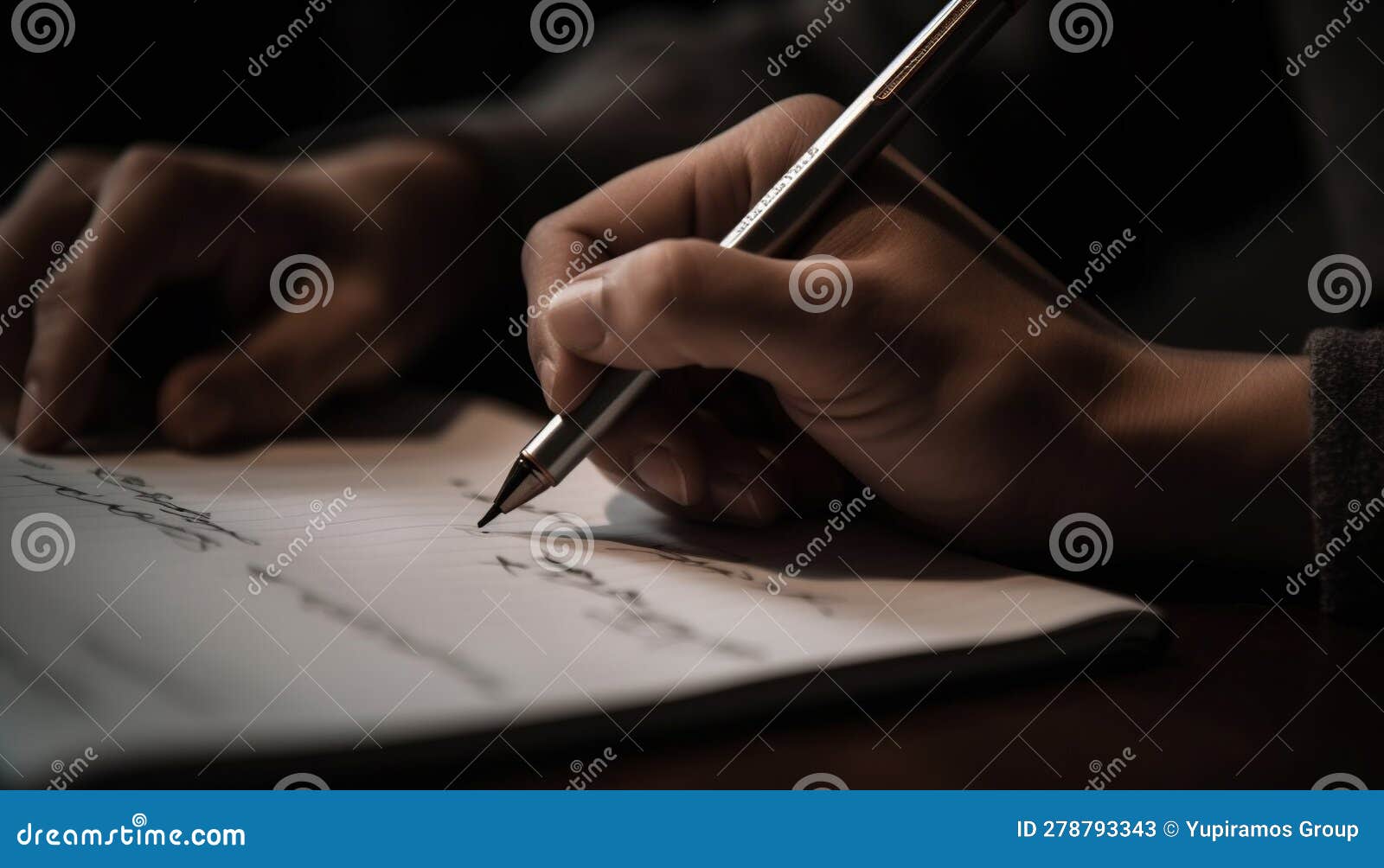 Creative Student Working on a Pencil Drawing in a Classroom Generated ...