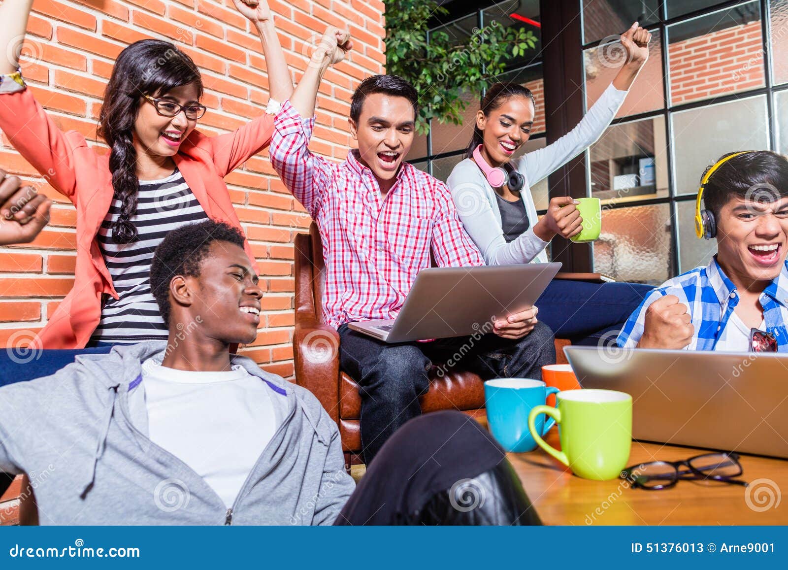 Creative Students with Aspirations Having Success Stock Image - Image ...