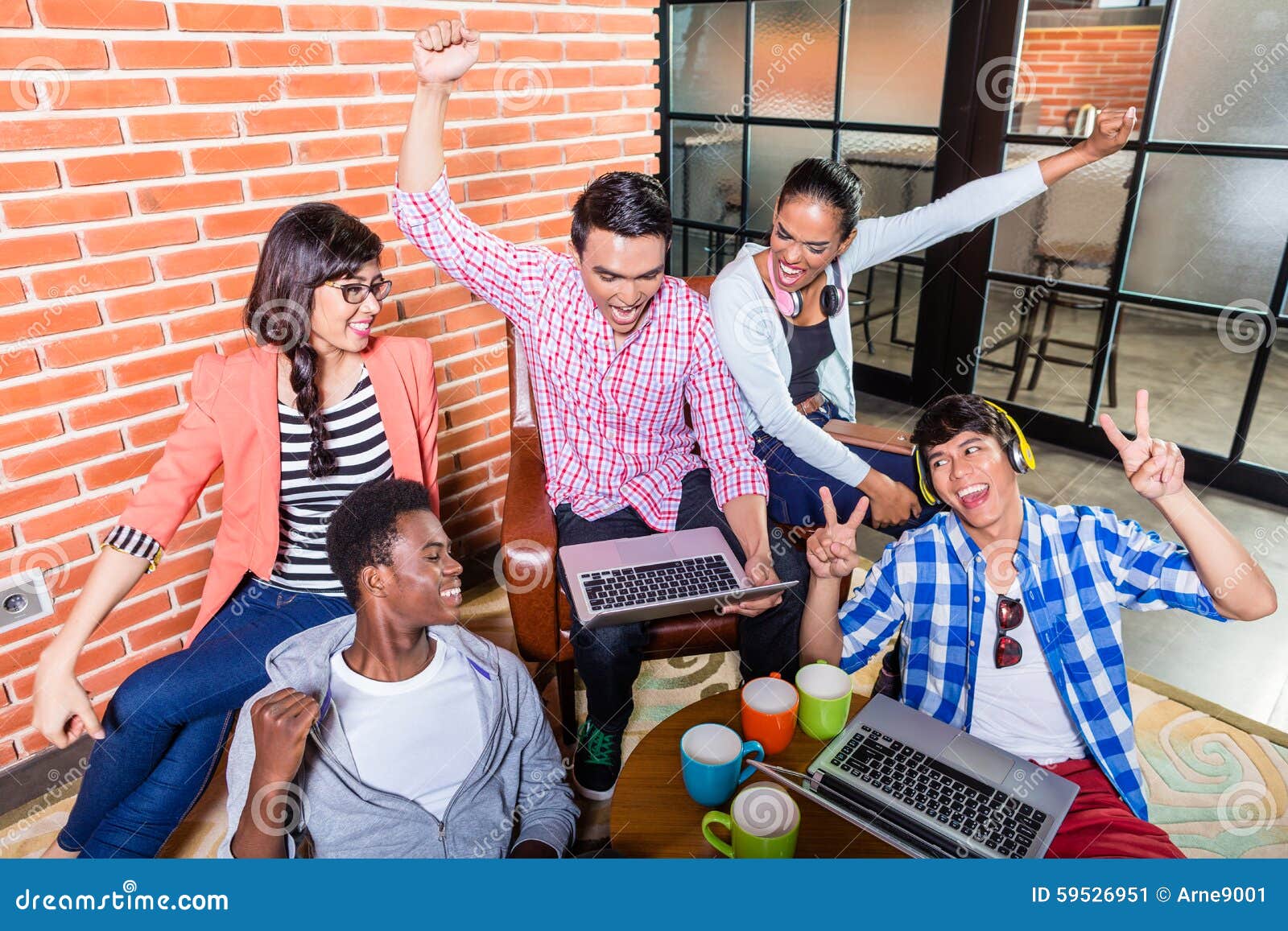 Creative Students with Aspirations Having Success Stock Image - Image ...