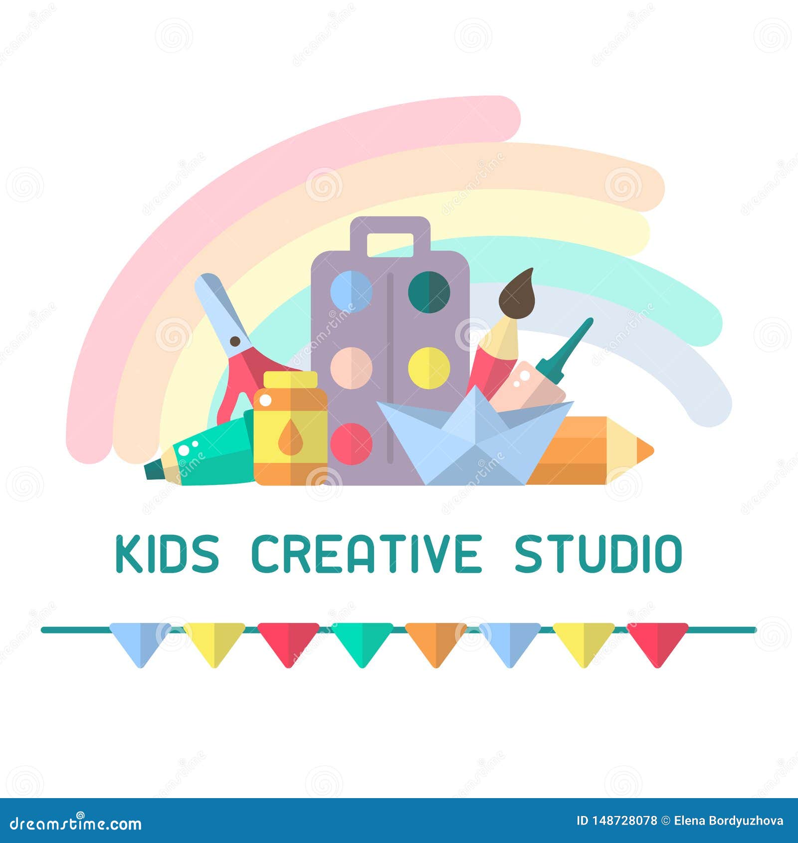 Creative Studio for Kids Logo Stock Vector - Illustration of kids ...