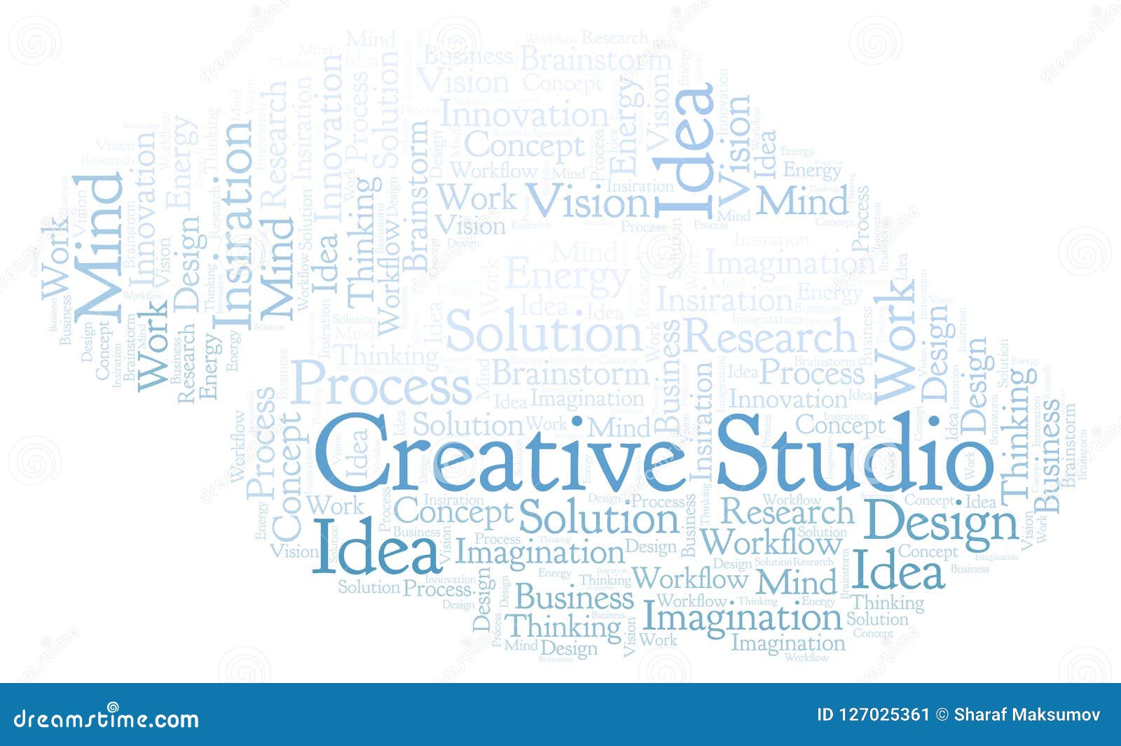 Creative Studio Word Cloud, Made with Text only. Stock Illustration ...