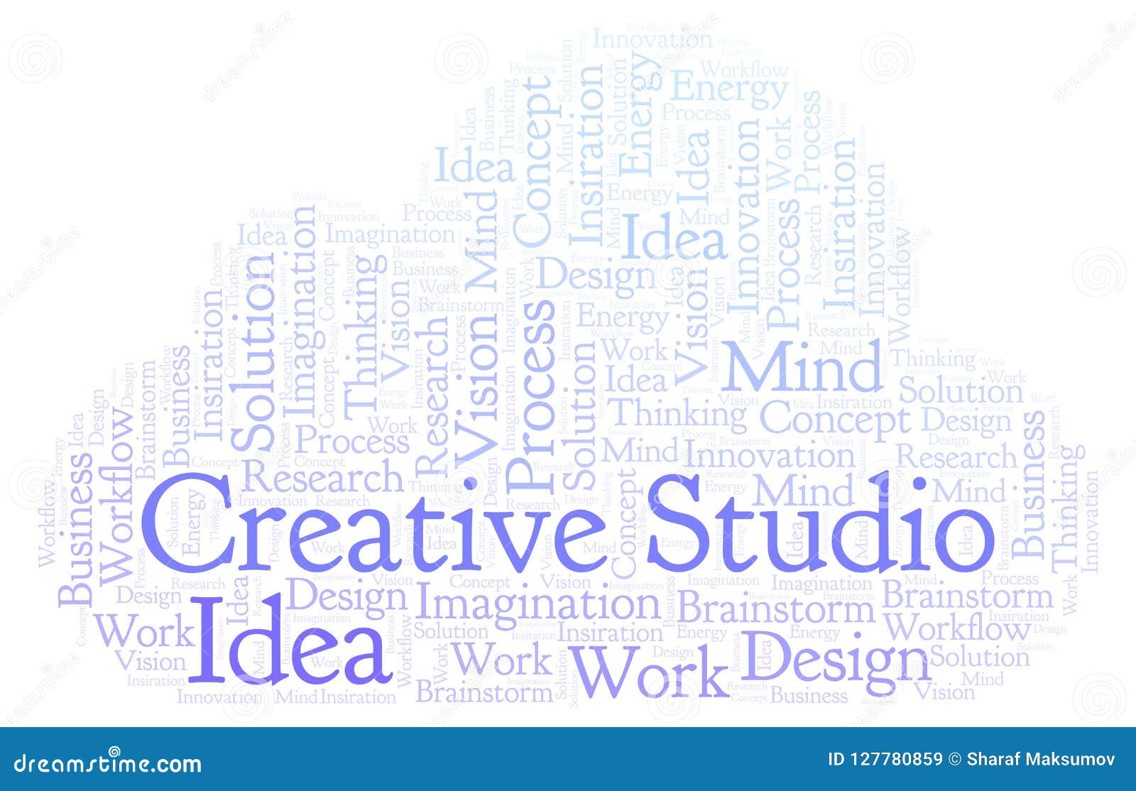 Creative Studio Word Cloud, Made with Text only. Stock Illustration ...