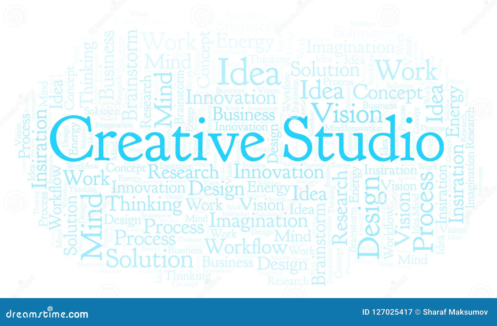 Creative Studio Word Cloud, Made with Text only. Stock Illustration ...